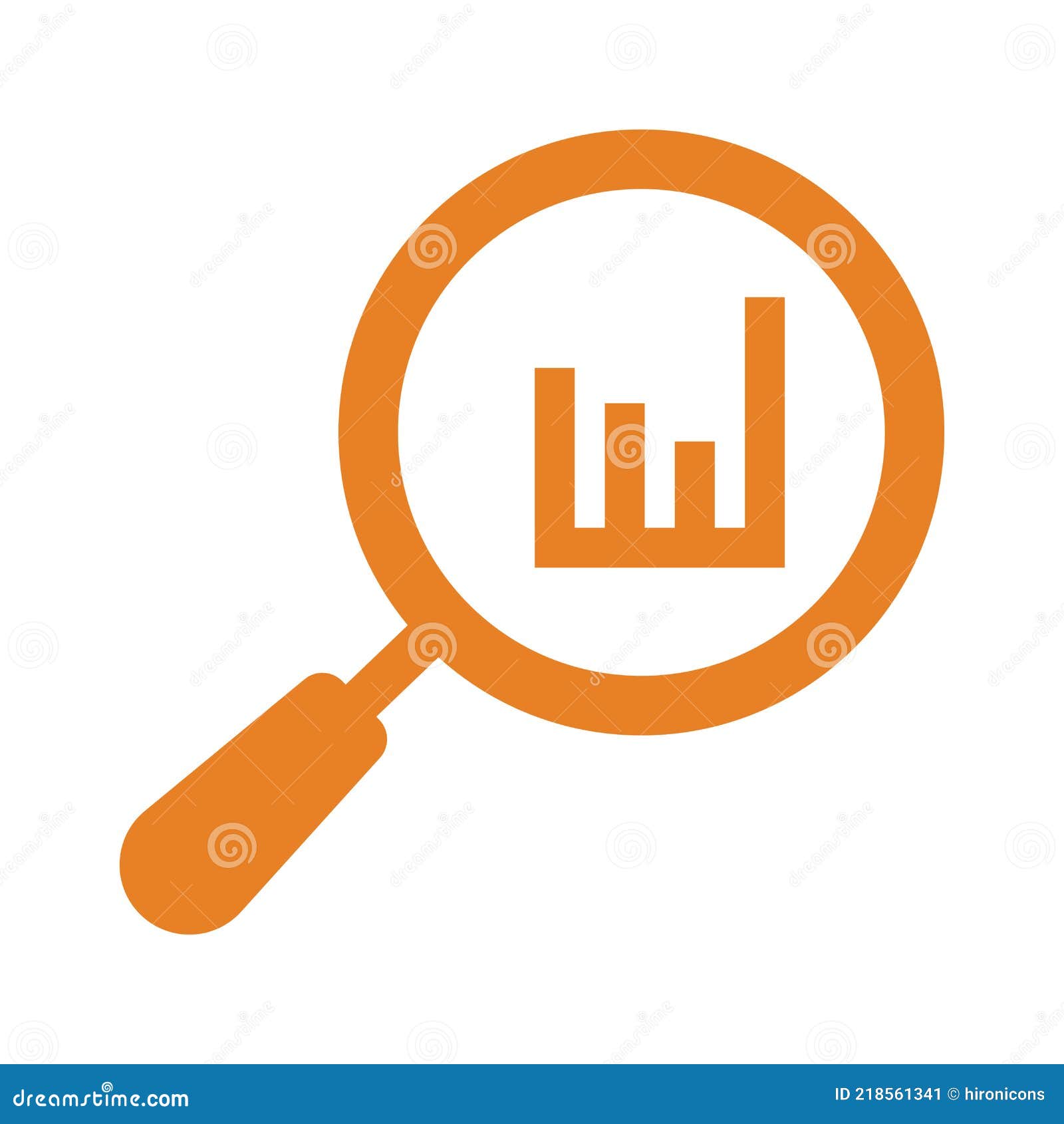 Report, Search Icon. Orange Color Vector Graphics Stock Vector ...