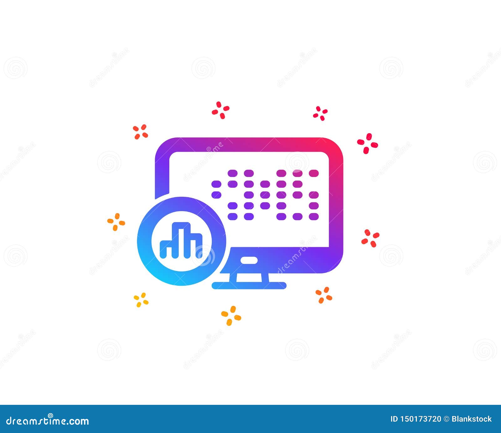 Report Statistics Icon. Column Graph Sign. Vector Stock Vector ...