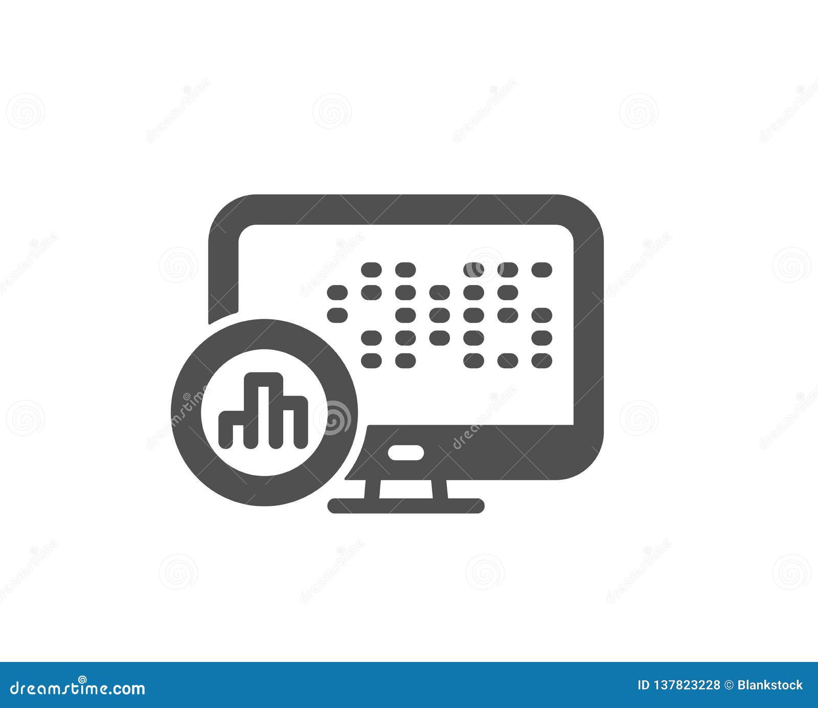 Report Statistics Icon. Column Graph Sign. Vector Stock Vector ...