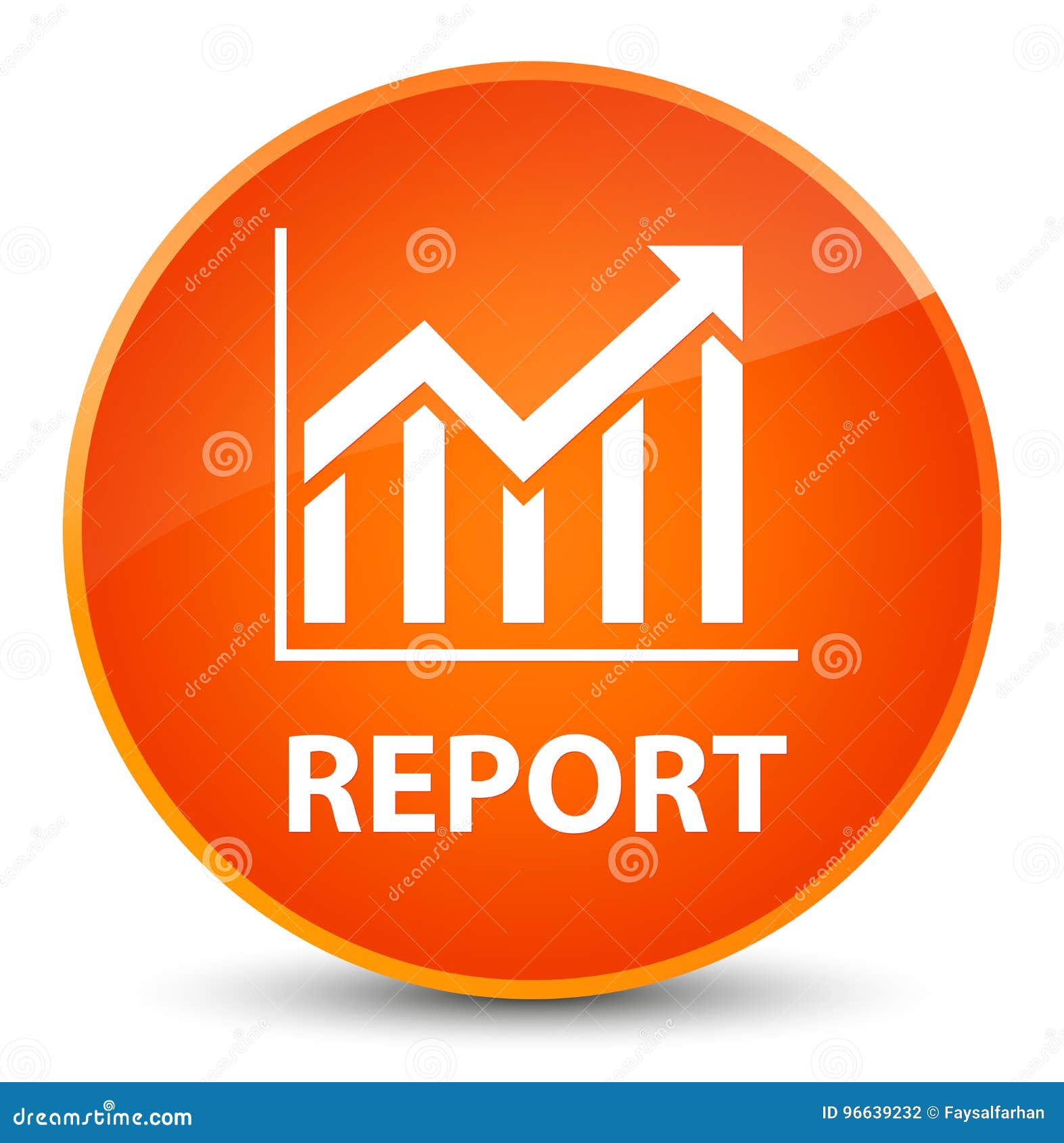 Report (statistics Icon) Elegant Orange Round Button Stock Illustration ...