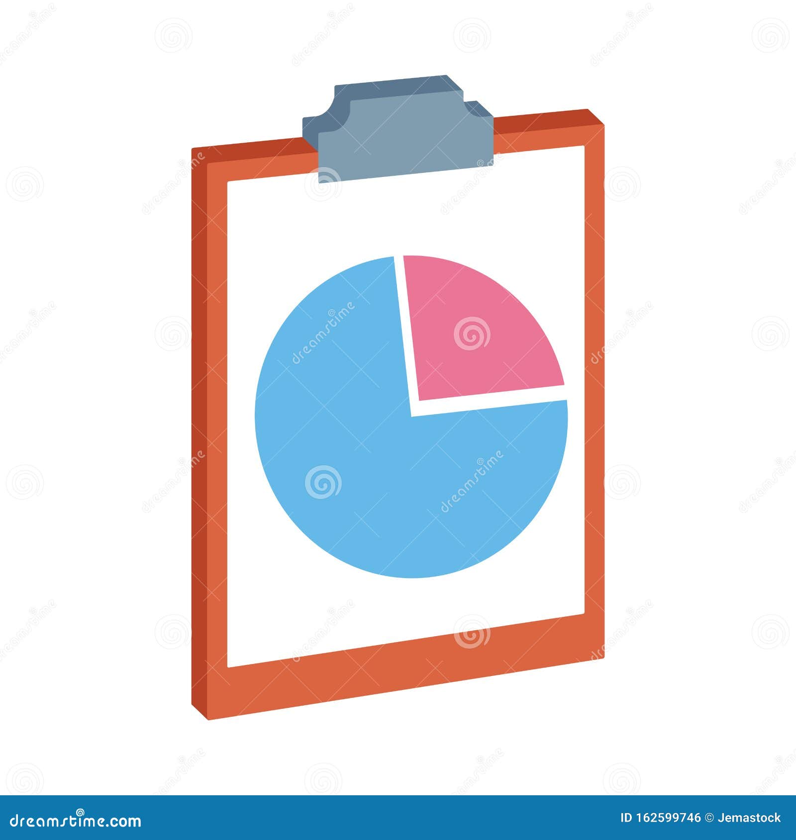 Report Table with Graphic Chart, Flat Design Stock Vector ...
