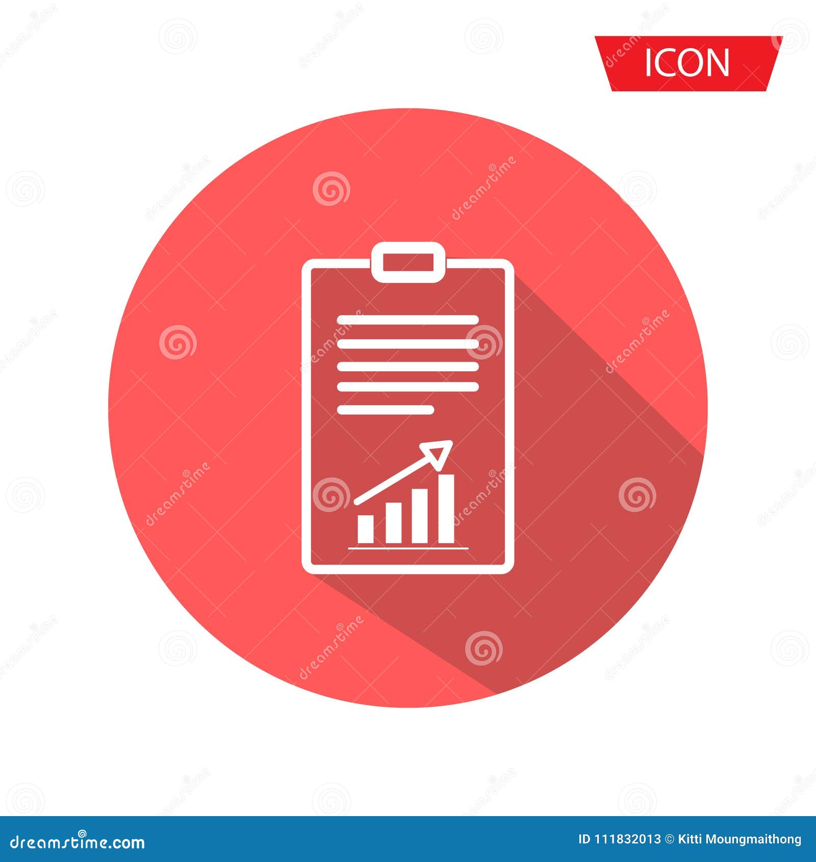 Report Text File Vector Icon, Document with Chart Symbol Stock Vector ...