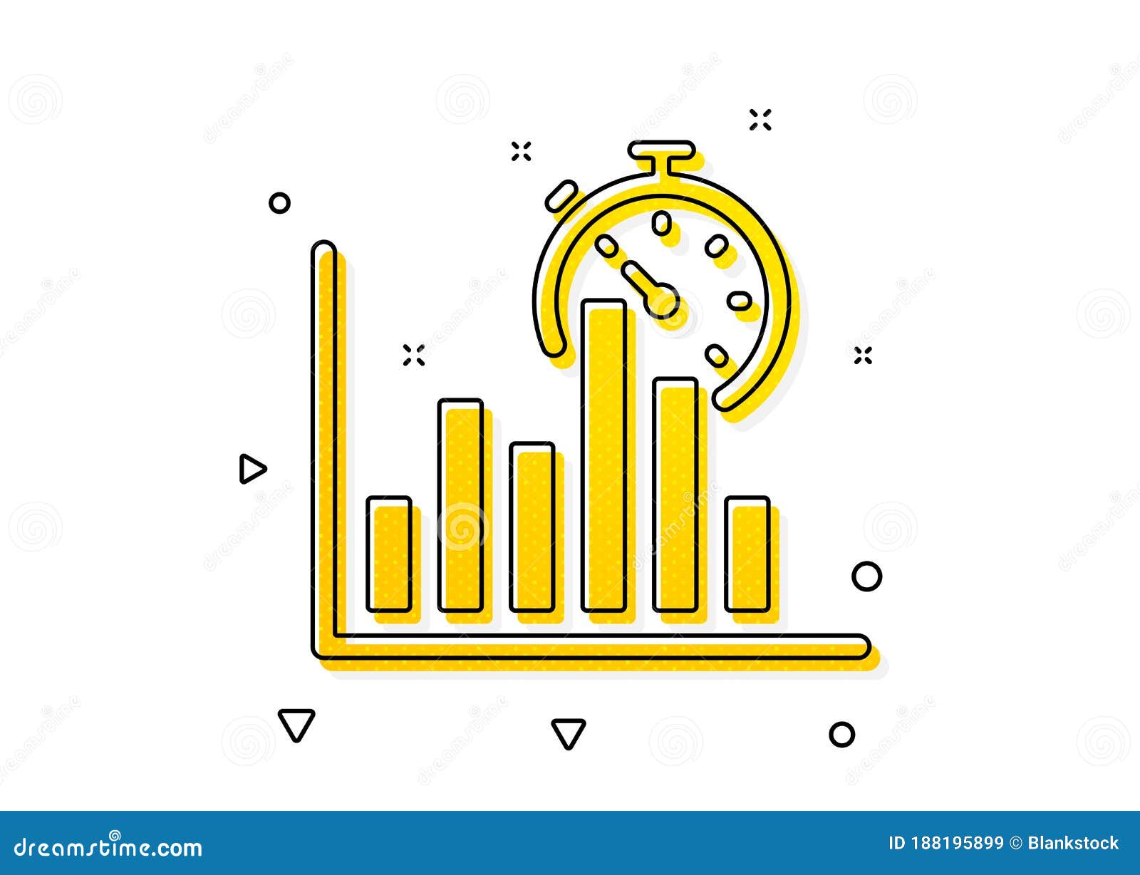 Report Timer Icon. Column Graph Sign. Vector Stock Vector ...