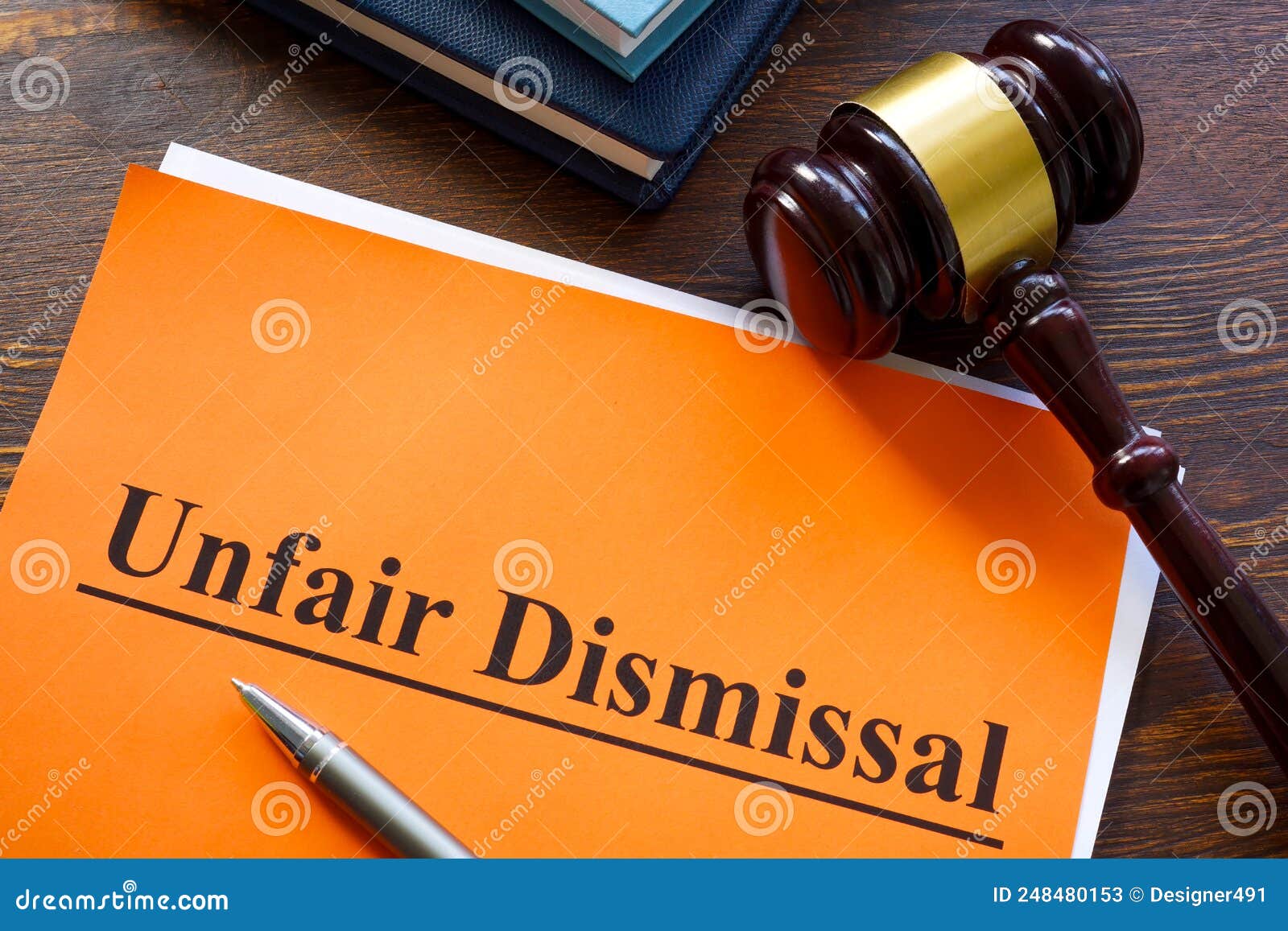 Report about Unfair Dismissal with Book on the Table. Stock Image ...