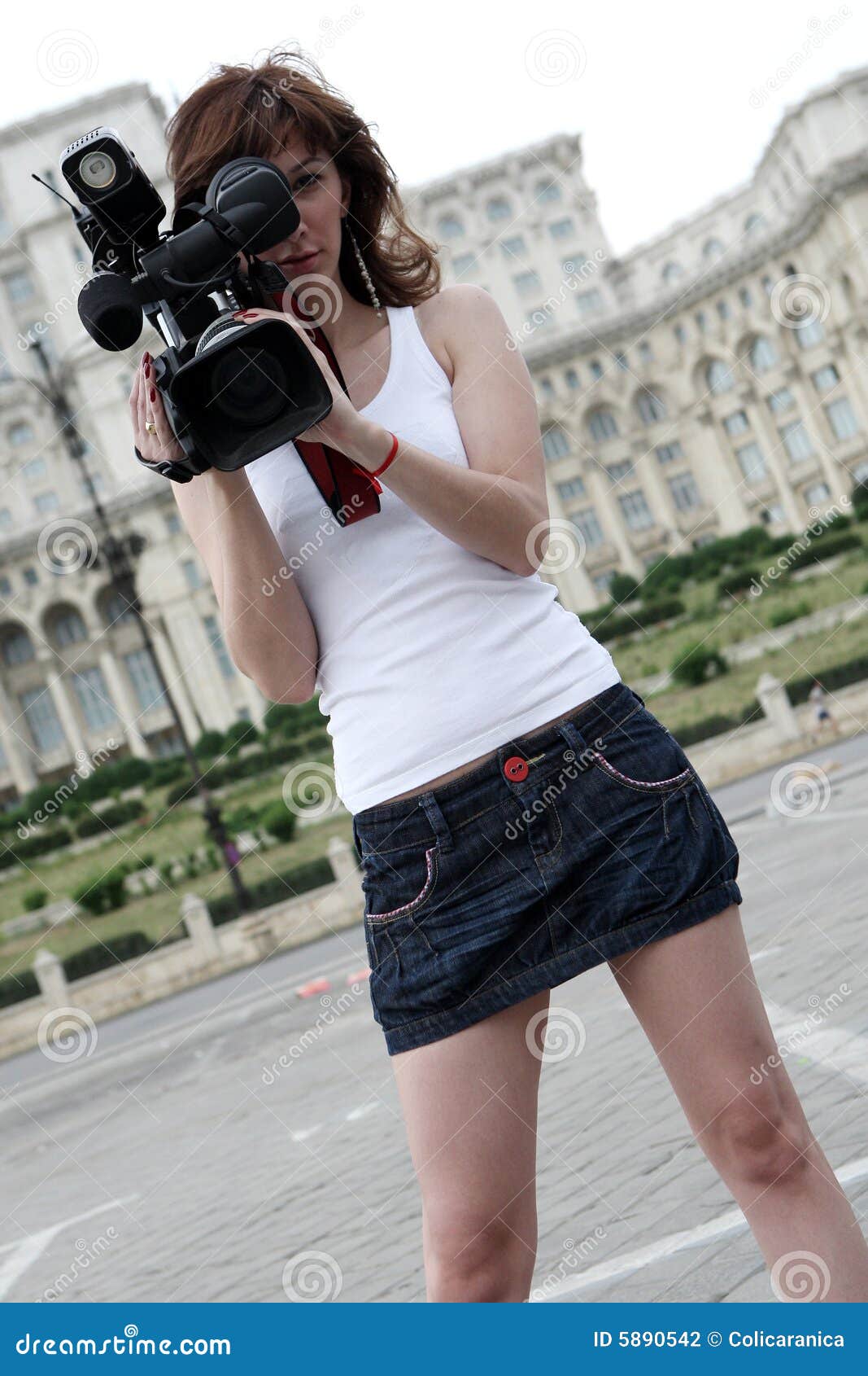 Reporter stock photo. Image of happiness, entertainment - 5890542