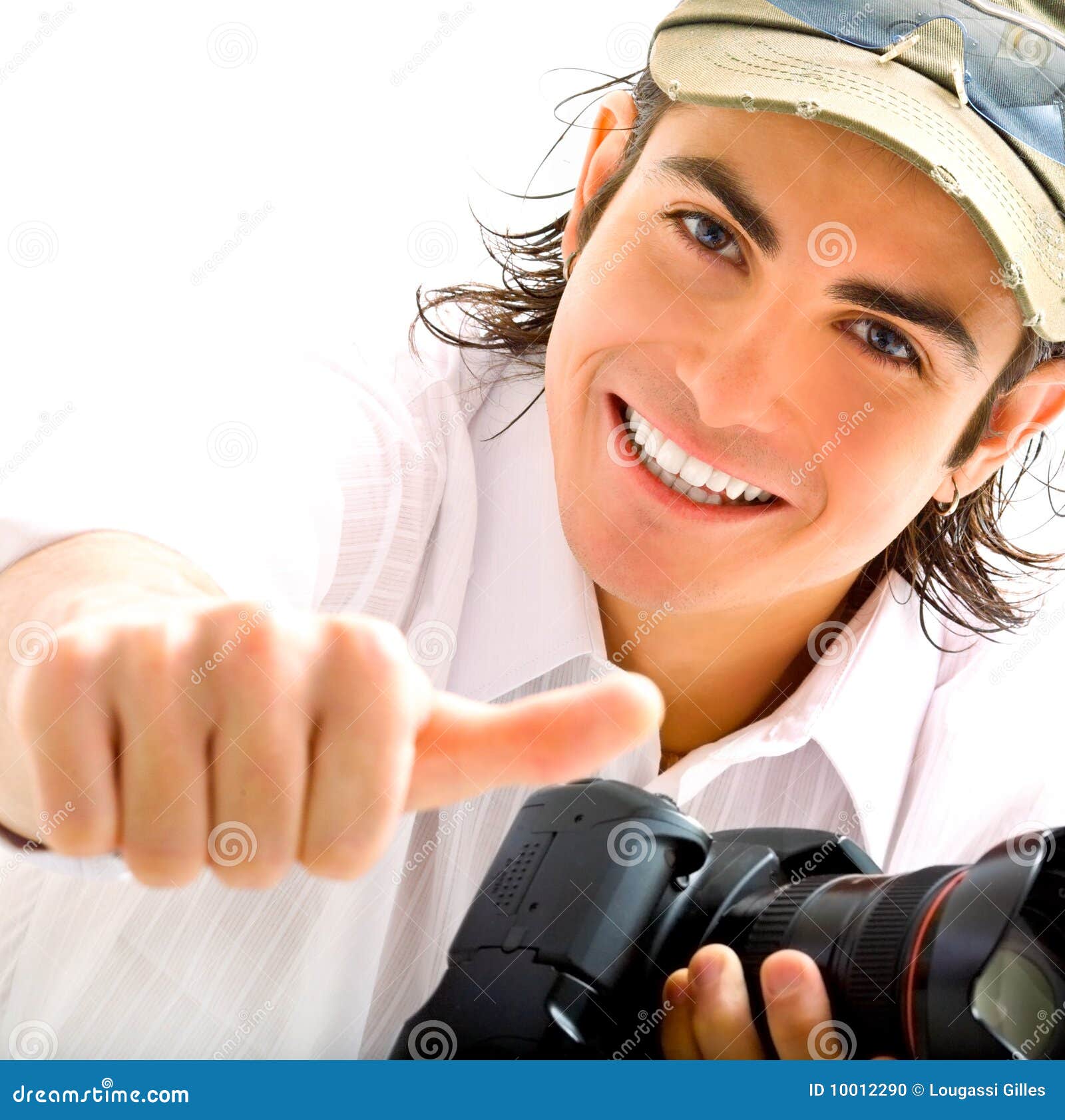 Reporter with camera stock photo. Image of geneses, fair - 10012290