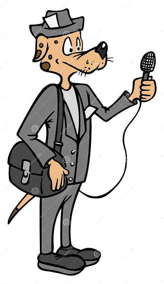 Reporter dog stock vector. Illustration of reporter, animal - 17516383