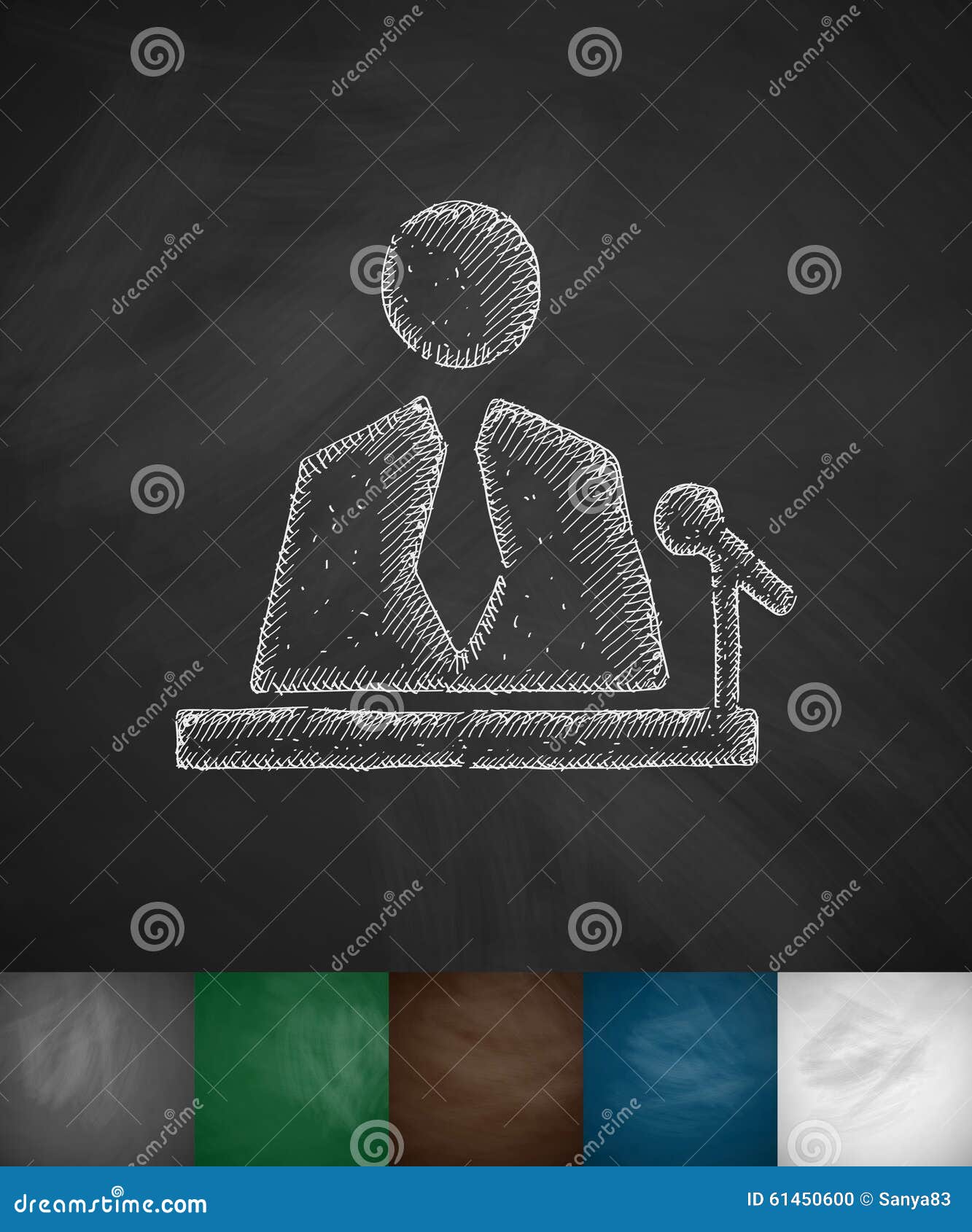 Reporter icon stock vector. Illustration of design, education - 61450600