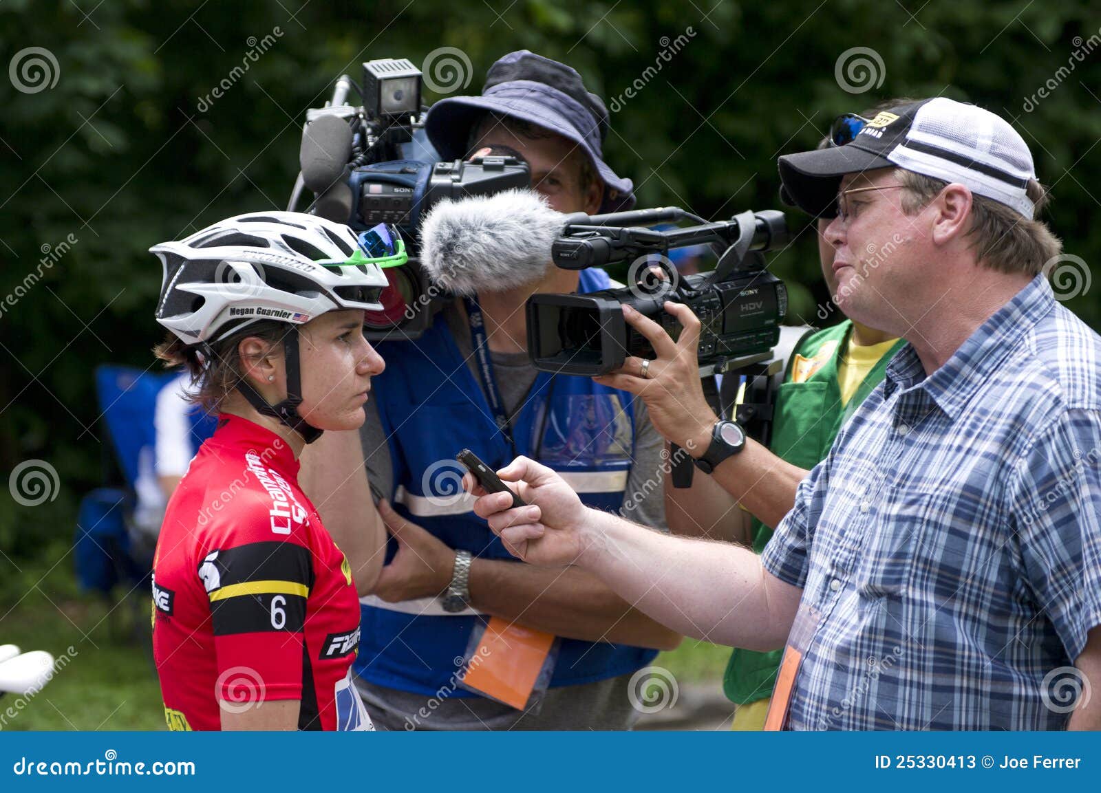Reporter Interviews Guarnier Editorial Stock Photo - Image of bicyclist ...