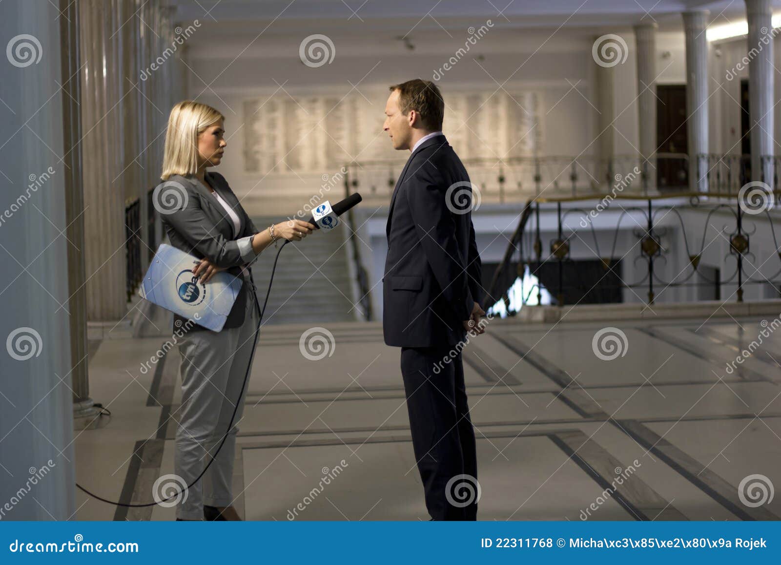 Reporter Interviews a Politician Editorial Stock Photo - Image of ...