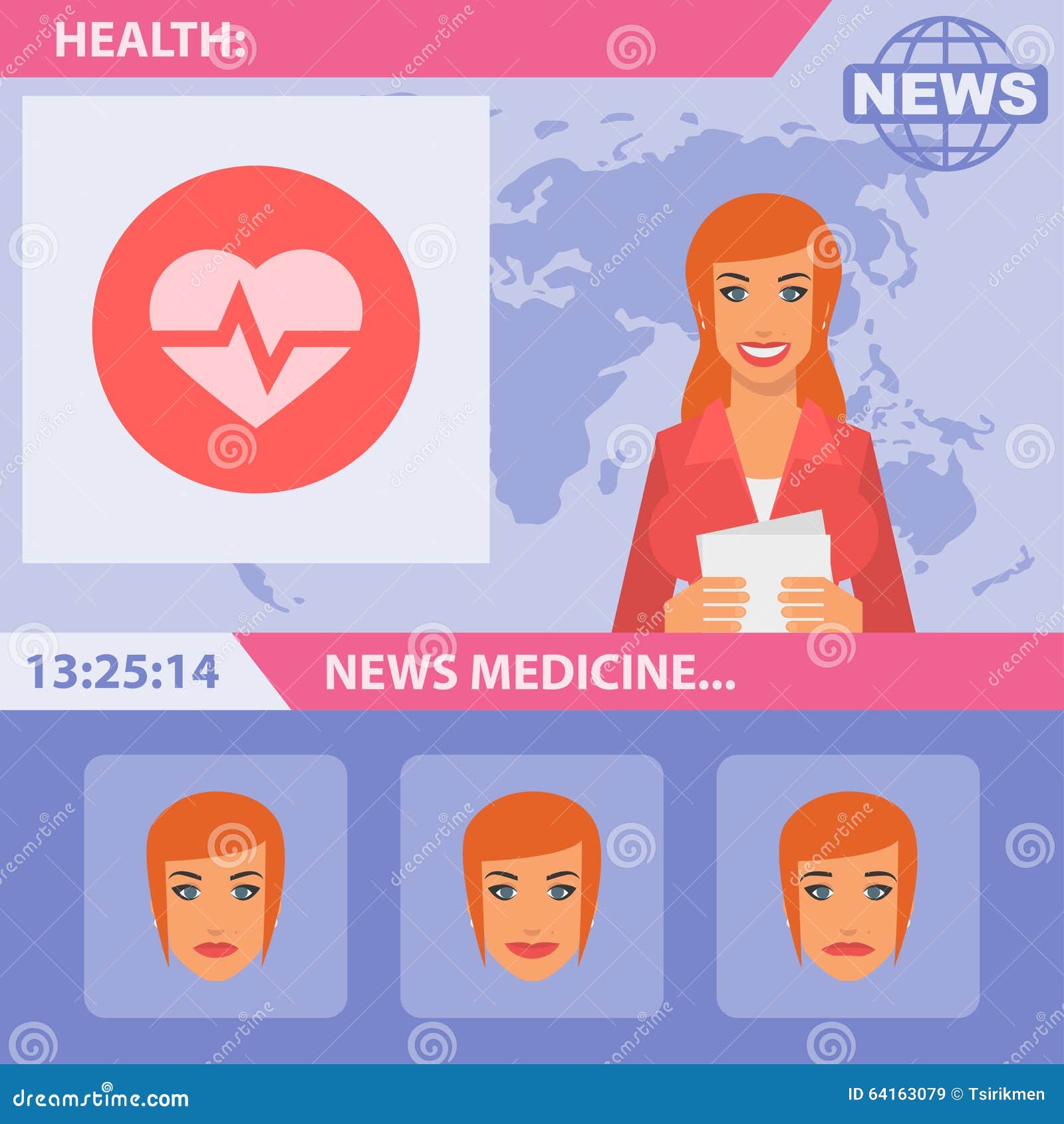 Reporter and medical news stock vector. Illustration of characters ...