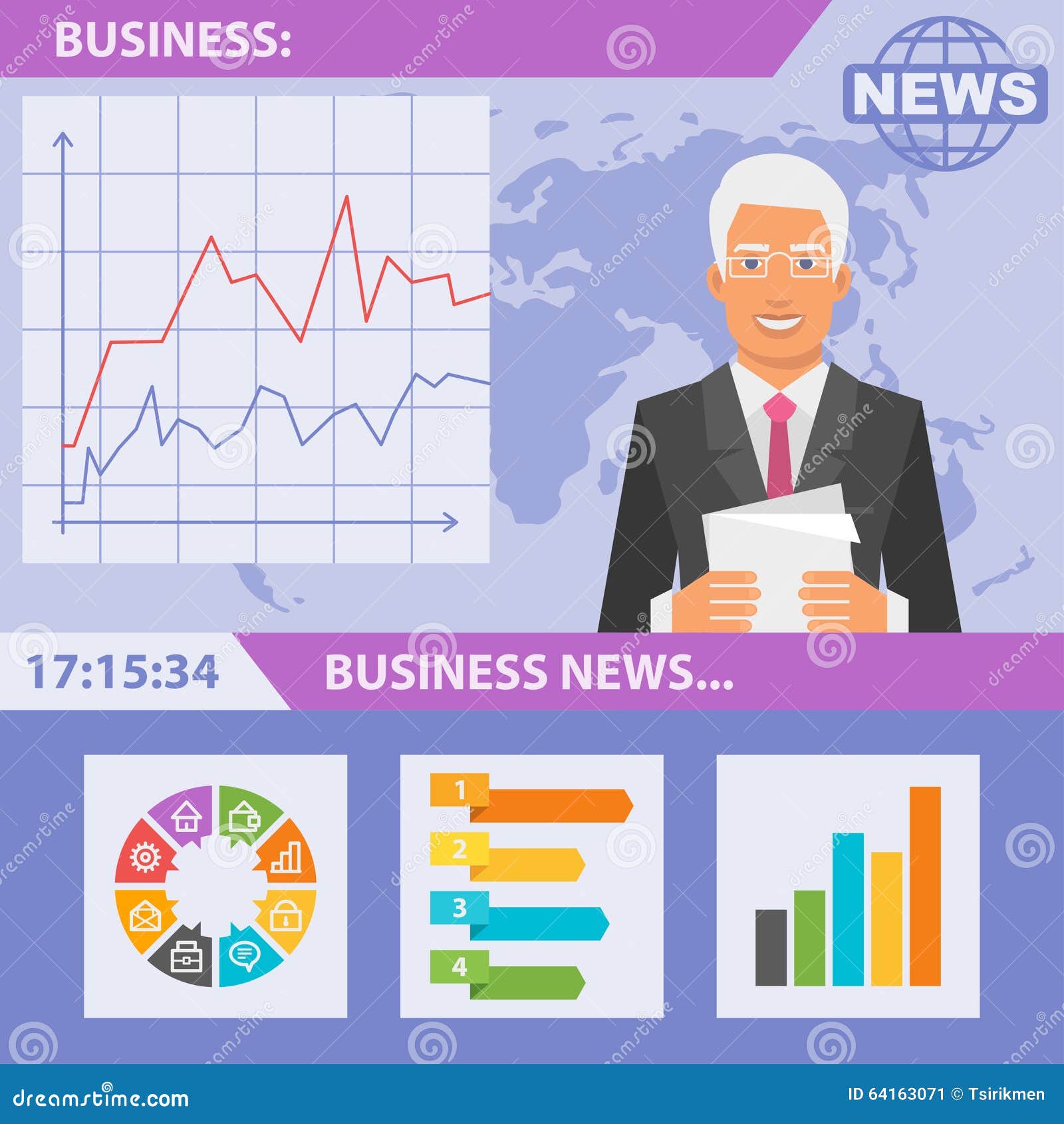 Reporter and news business stock vector. Illustration of information ...
