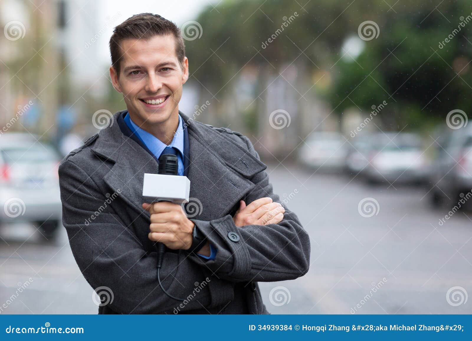 Reportero Profesional De Las Noticias Foto de archivo - Imagen de ...