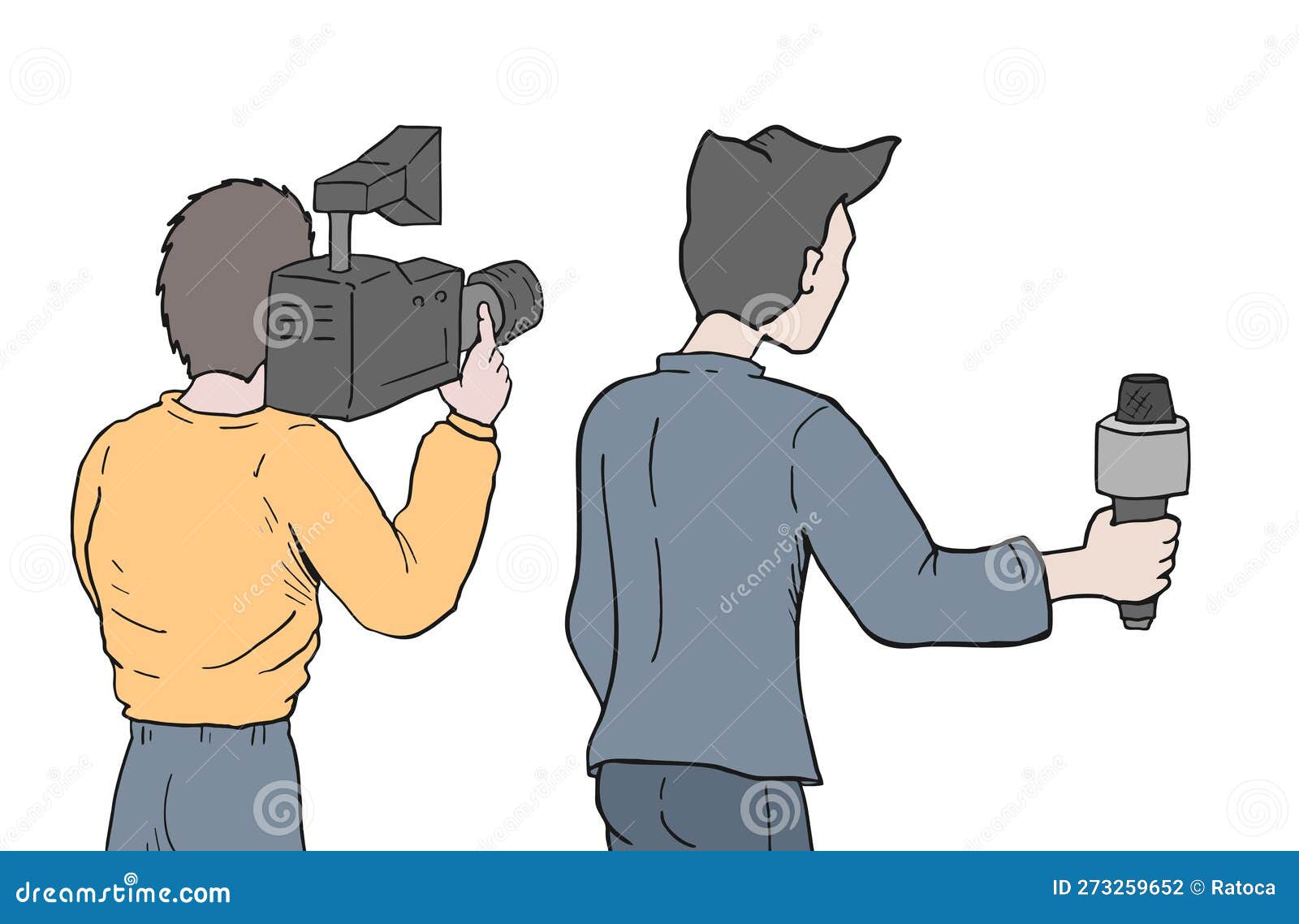 Reporters draw deisgn stock vector. Illustration of breaking - 273259652