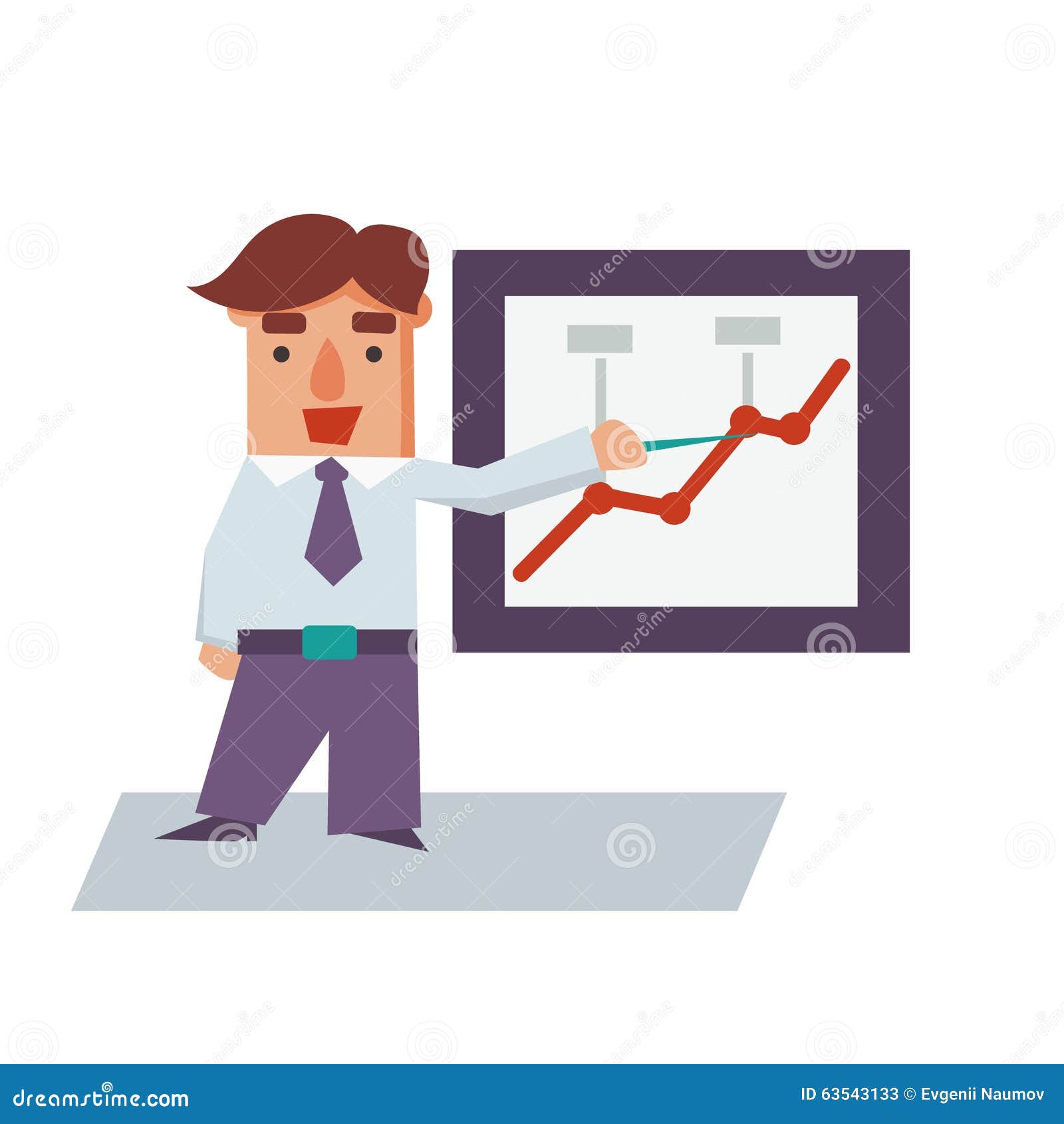 Reporting Business Man Cartoon Character Vector Stock Vector ...