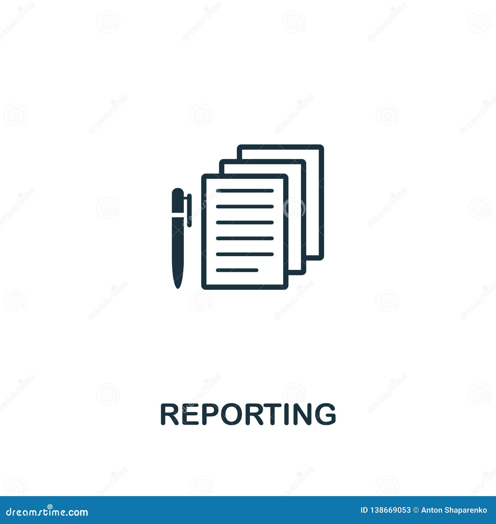 Reporting Icon. Premium Style Design from Business Management Icon ...