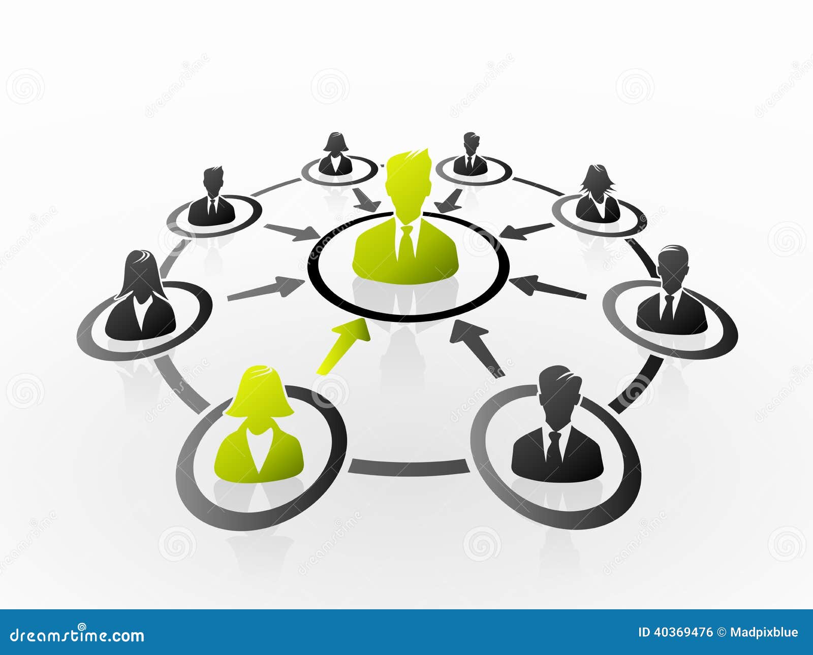 Reporting line stock vector. Illustration of businessman - 40369476