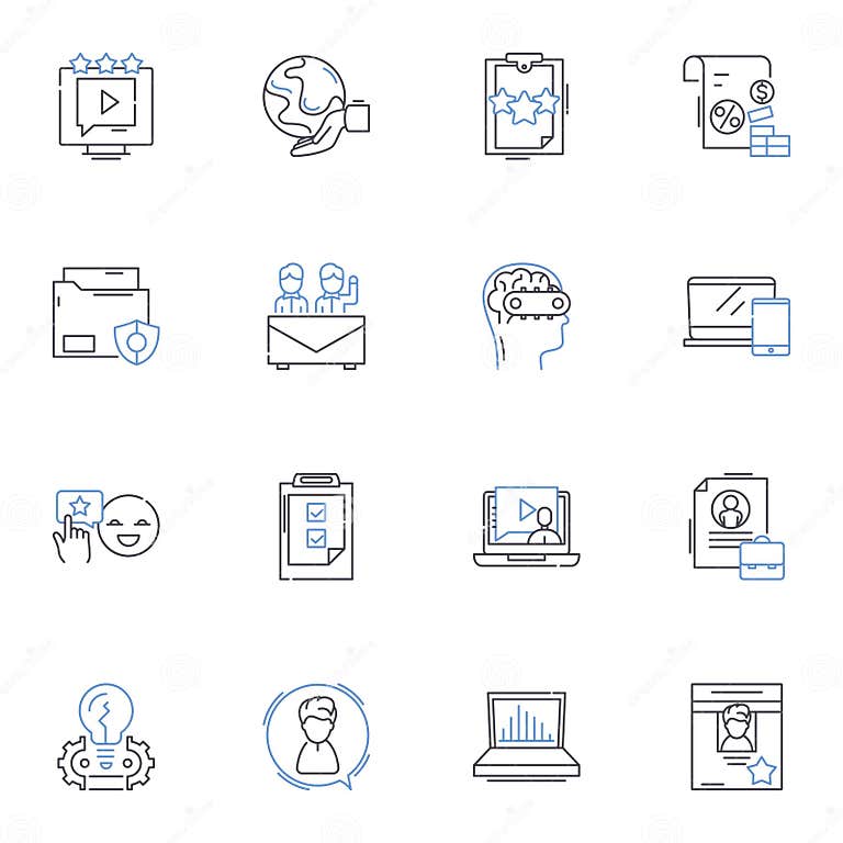Reporting Position Line Icons Collection. Analytics, Data, Metrics ...
