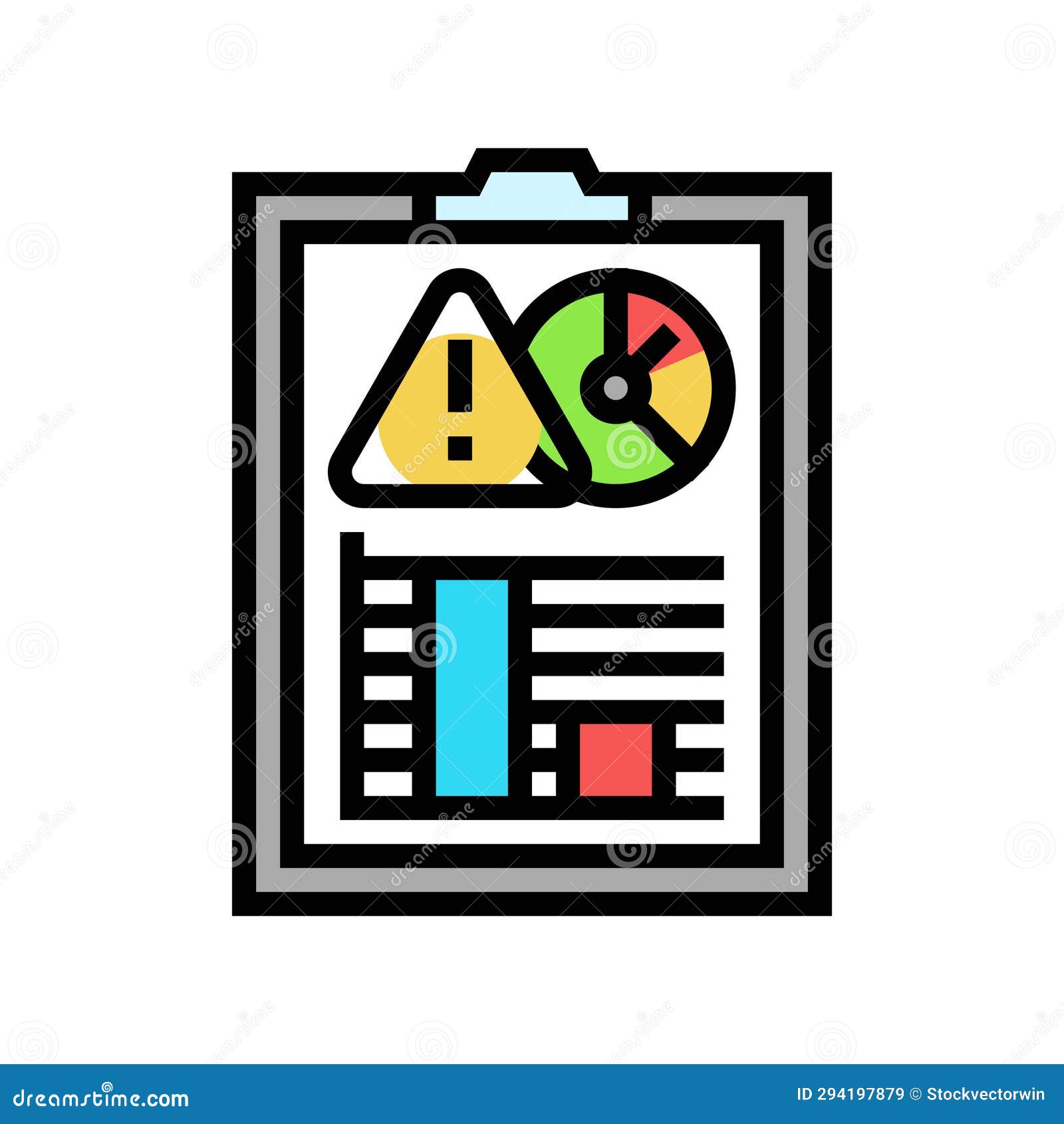 Reporting Risk Color Icon Vector Illustration Stock Vector ...