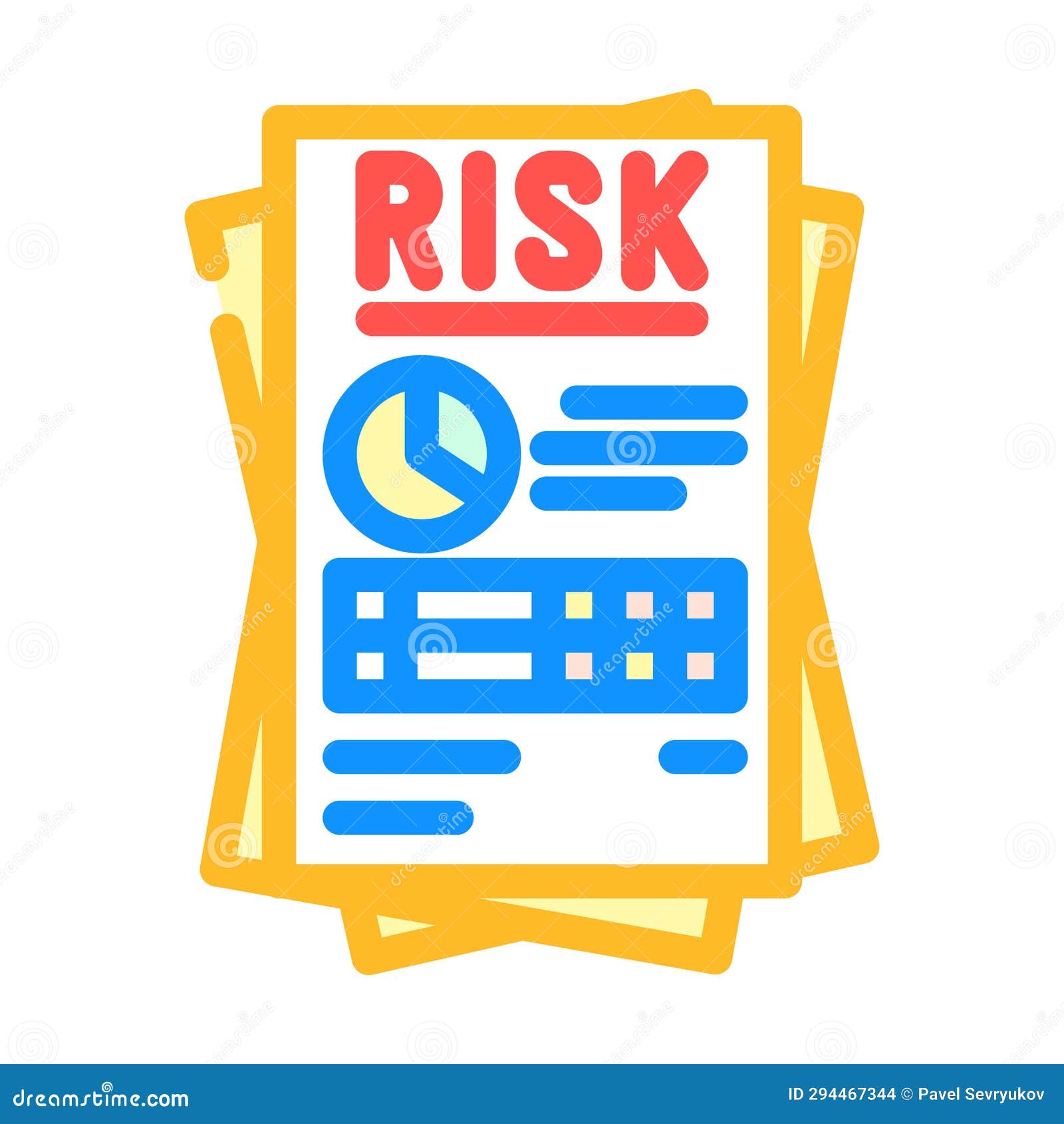 Reporting Risk Color Icon Vector Illustration Stock Vector ...
