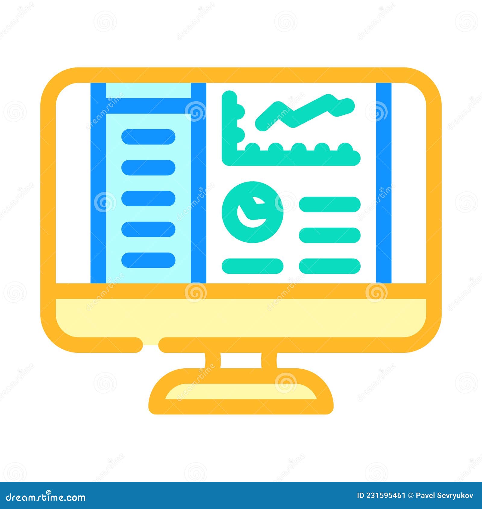Reporting System Color Icon Vector Illustration Stock Vector ...