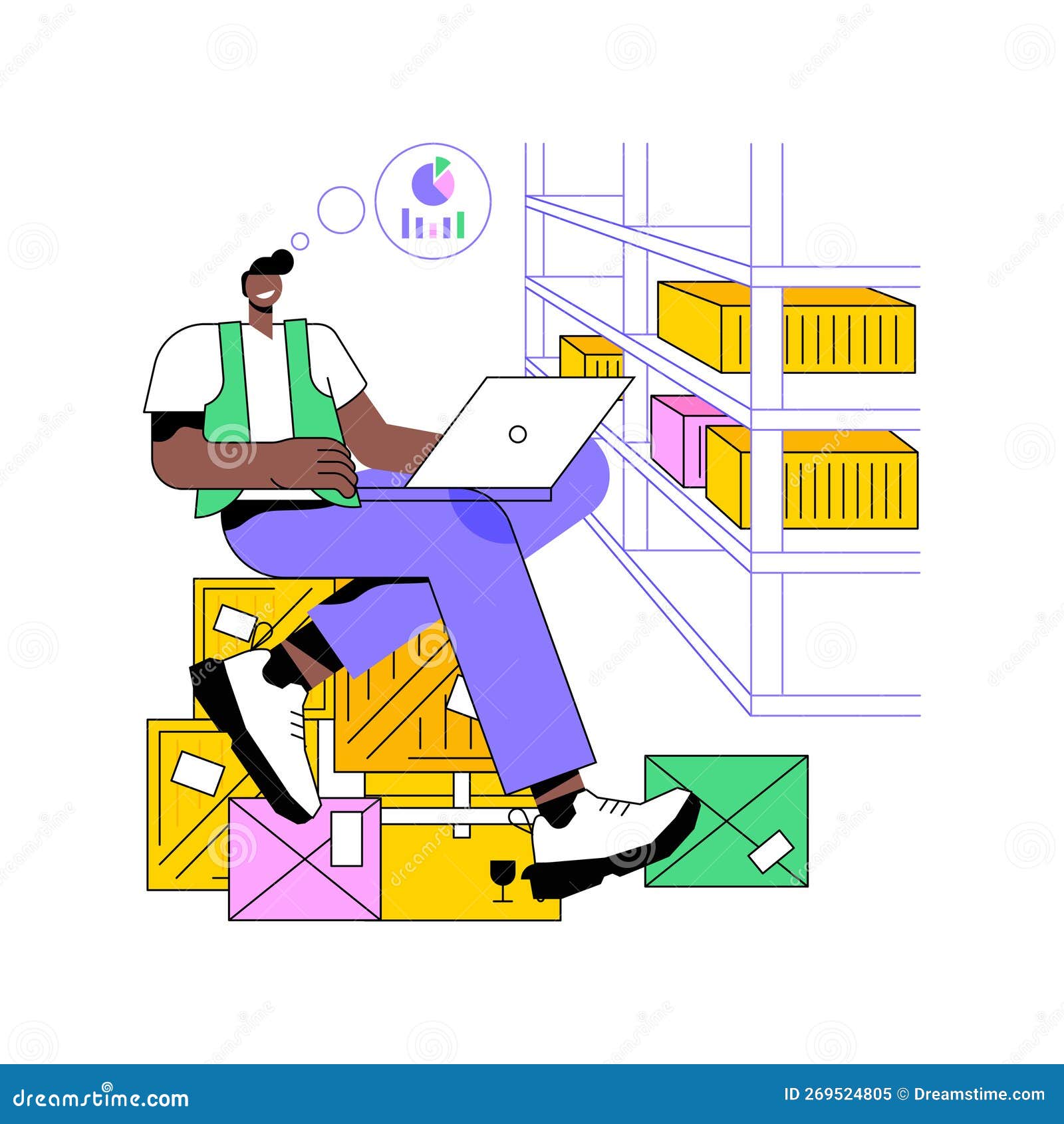 Reports and Analytics Isolated Cartoon Vector Illustrations. Stock ...