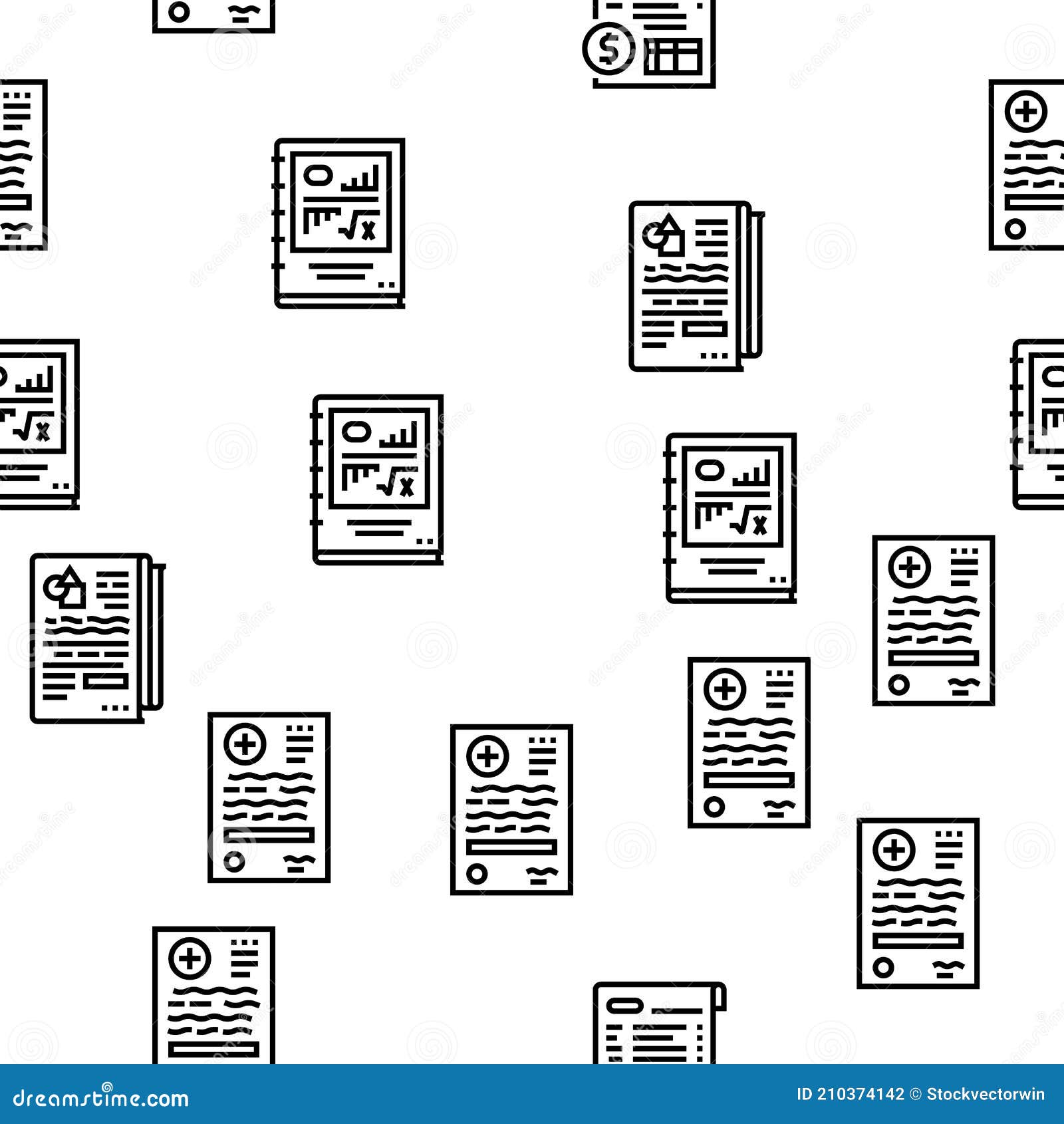 Reports Documentation Vector Seamless Pattern Stock Vector ...