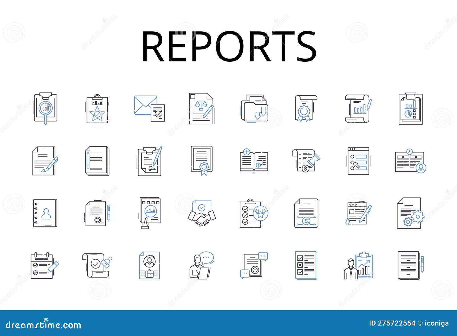Notations Line Icons Collection Symbol Annotation Mark Indicator