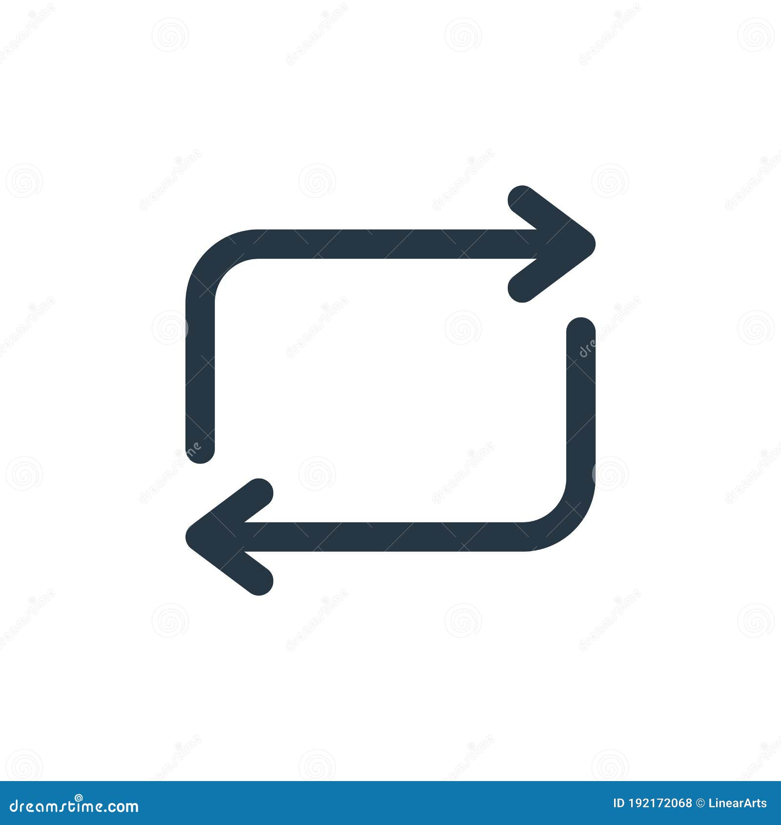 Repost Icon Vector from User Interface Concept. Thin Line Illustration ...