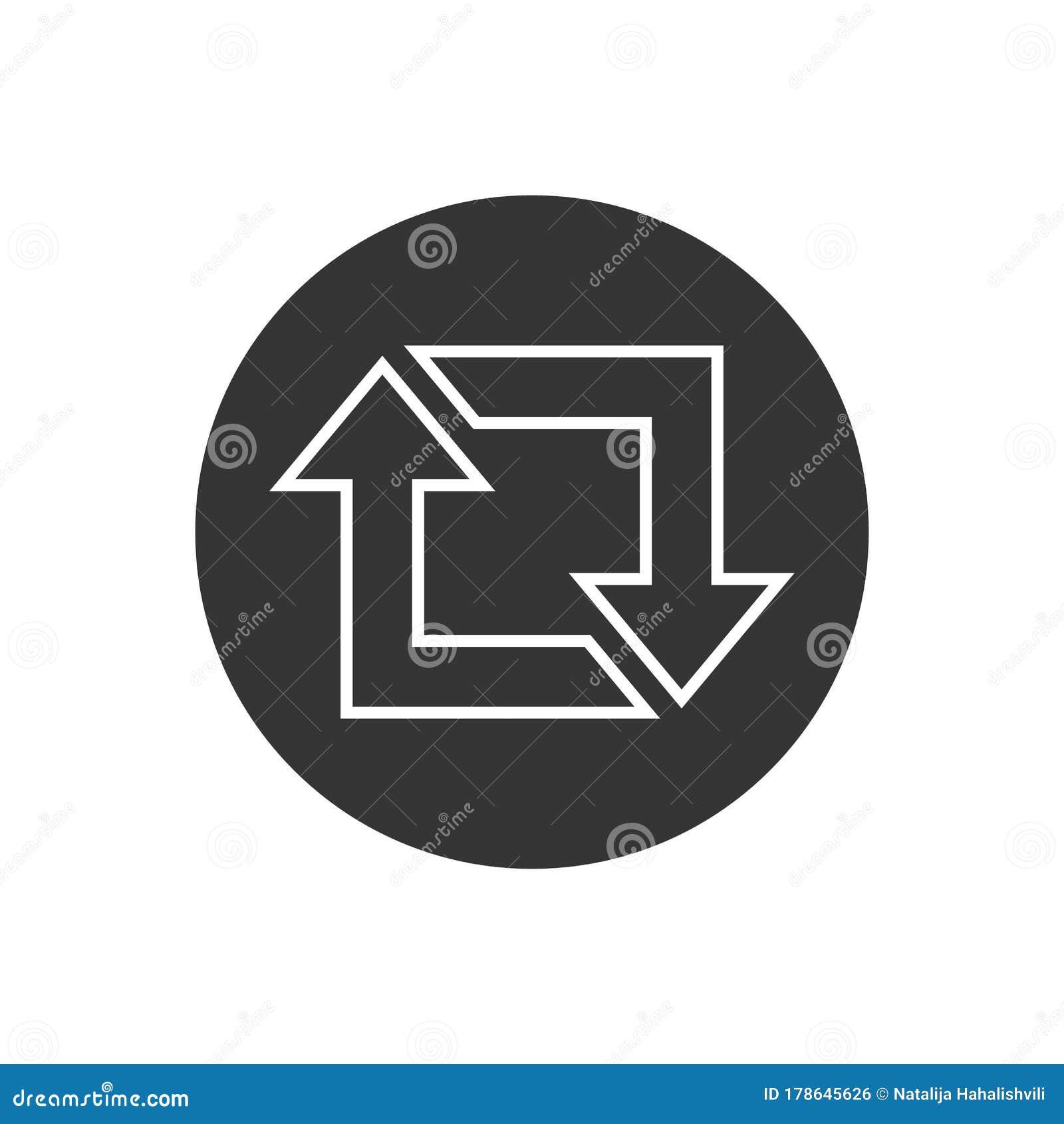 Repost Line Icon, Repost Symbol, Repost Sign. Vector Illustration Stock ...
