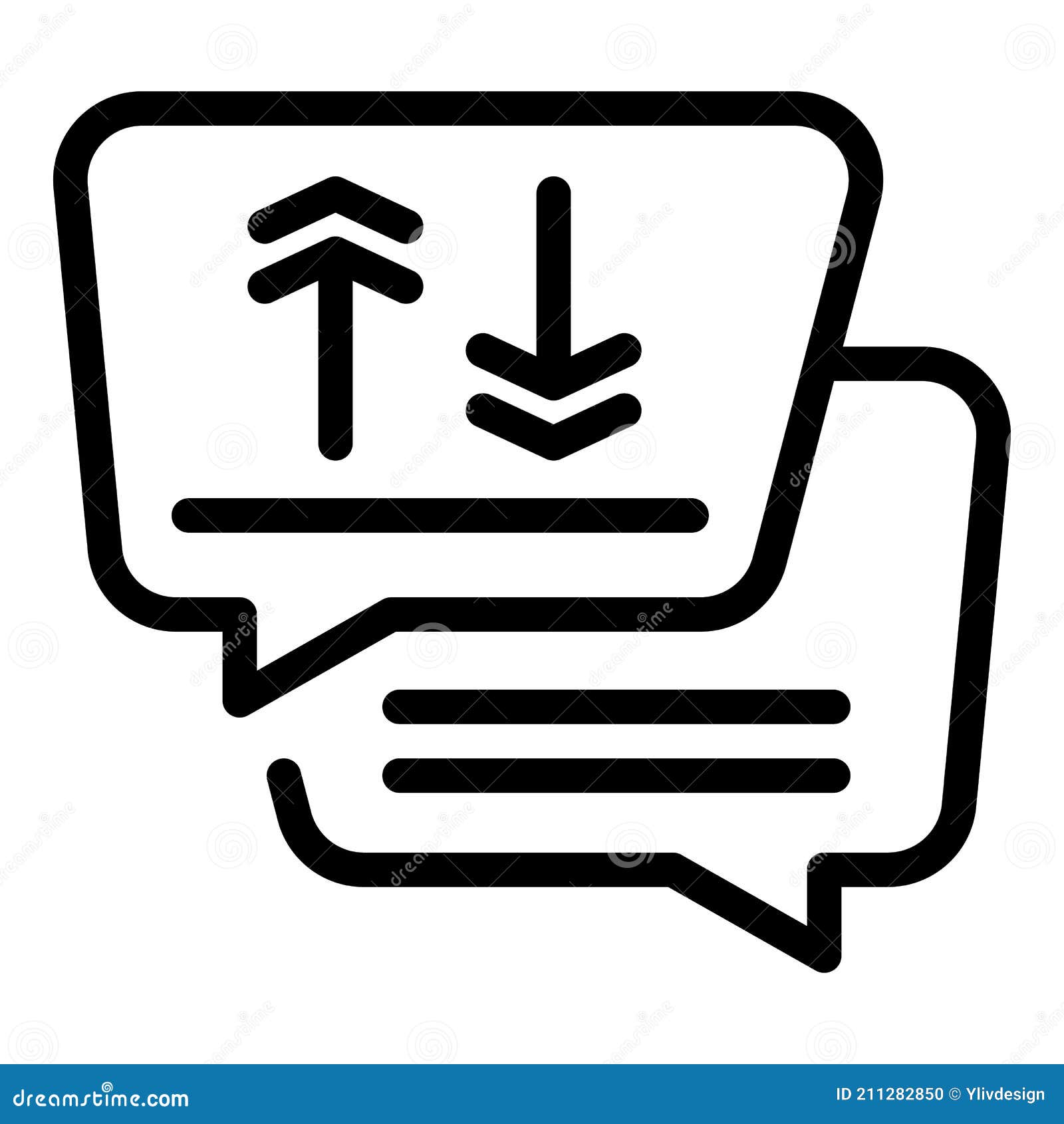 Repost Message Icon, Outline Style Stock Vector - Illustration of ...