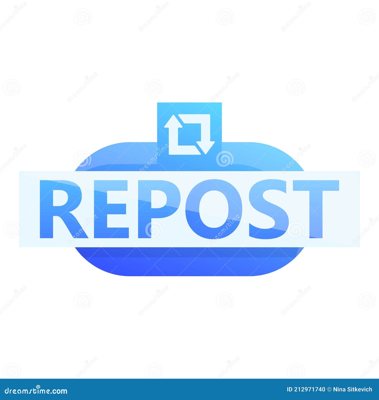 Repost Millennial Icon, Cartoon Style Stock Vector - Illustration of ...