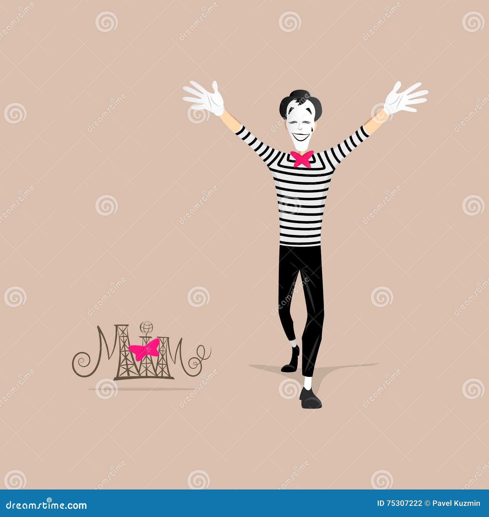 Représentation De Pantomime Illustration de Vecteur - Illustration du ...