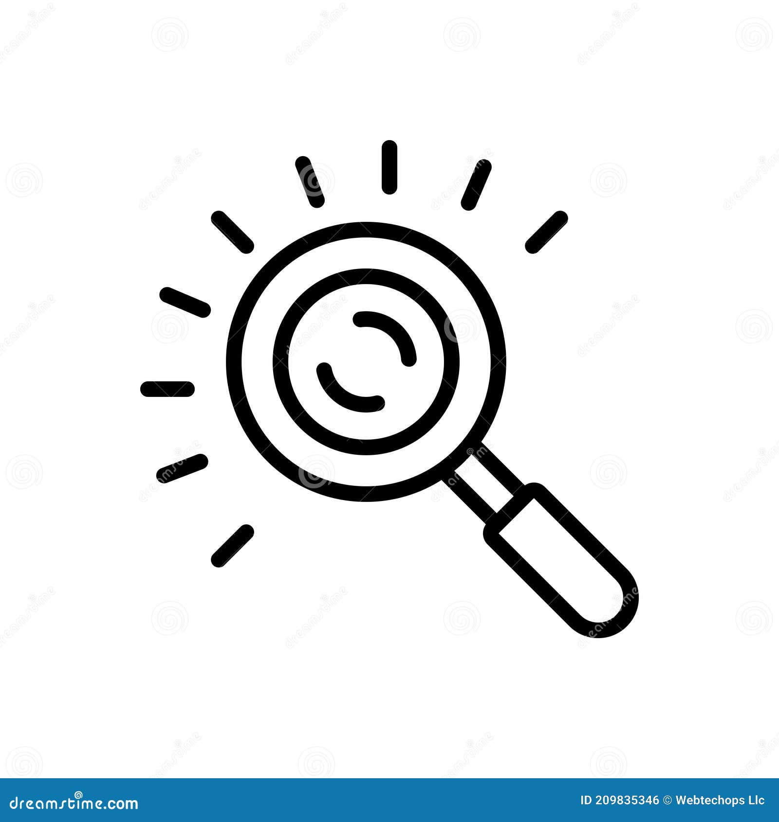 Black Line Icon for Represent, Search and Explorer Stock Vector ...