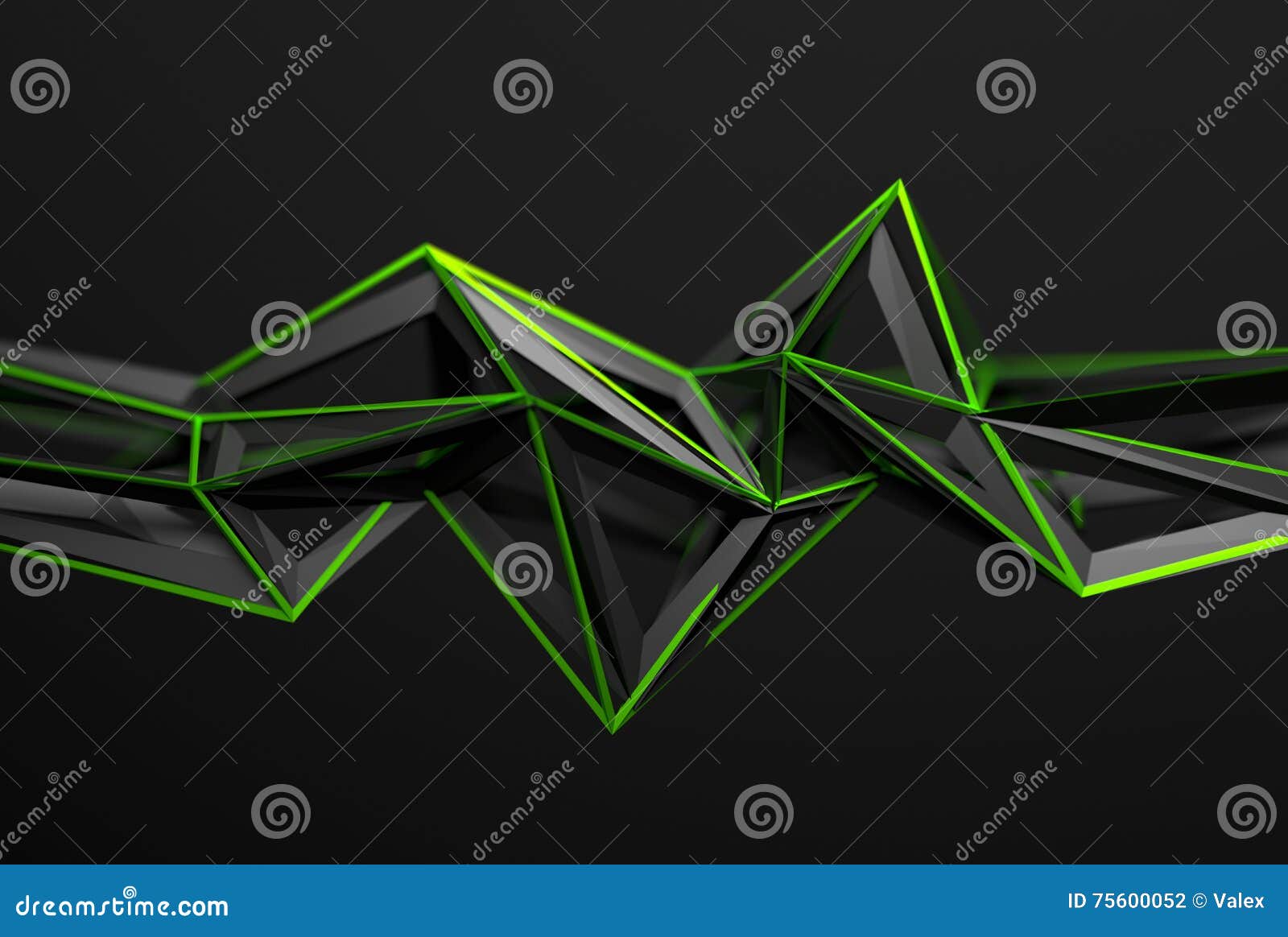 Representación Abstracta 3D De La Forma Poligonal Stock de ilustración ...