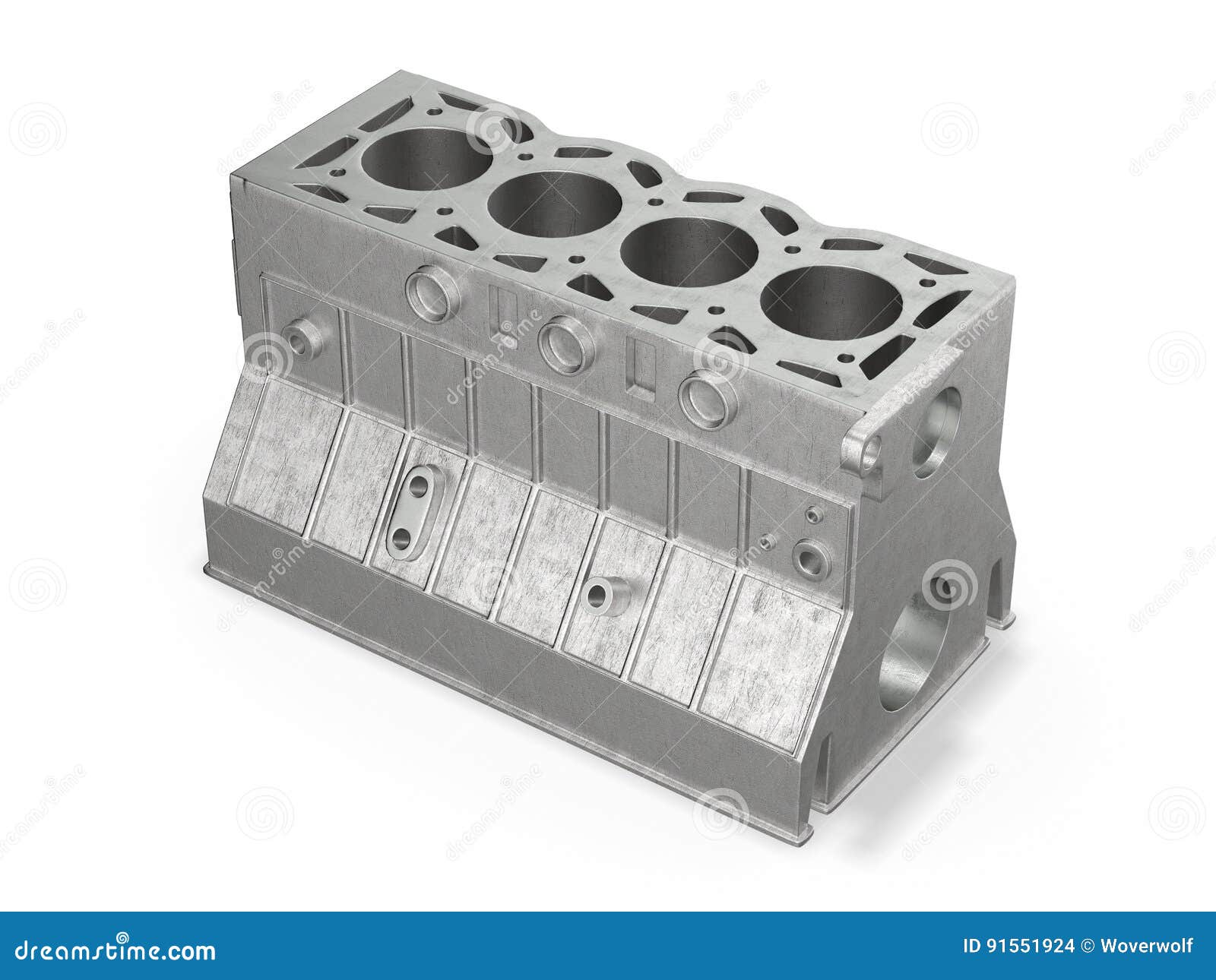 Representación Del Bloque De Motor 3d Stock de ilustración ...