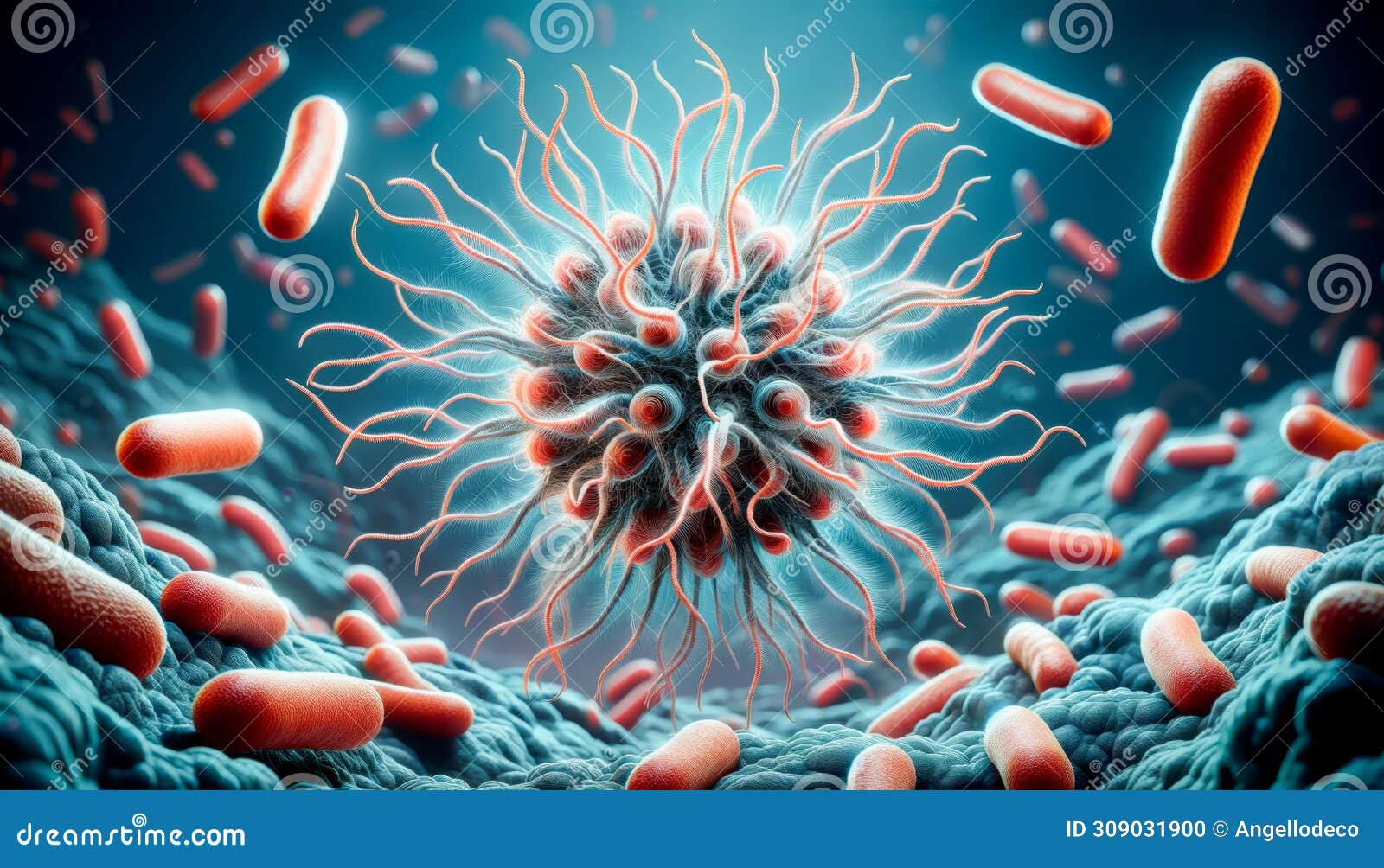 Representation Abstract of Viruses and Bacteria Interaction between ...
