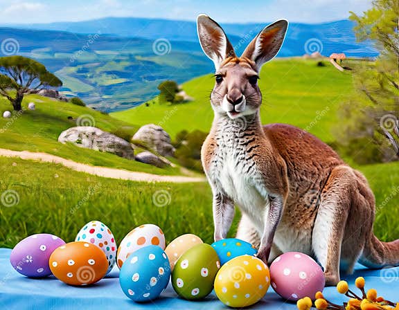 A Representation of Australian Easter. There is the Easter Kangaroo, instead of the Classic ...