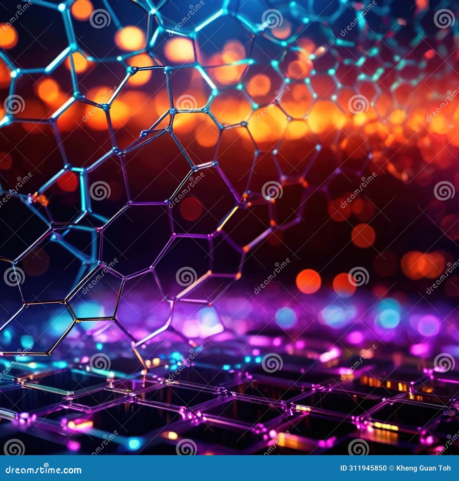 Representation of Digital Blockchain with Glowing Energy Data ...