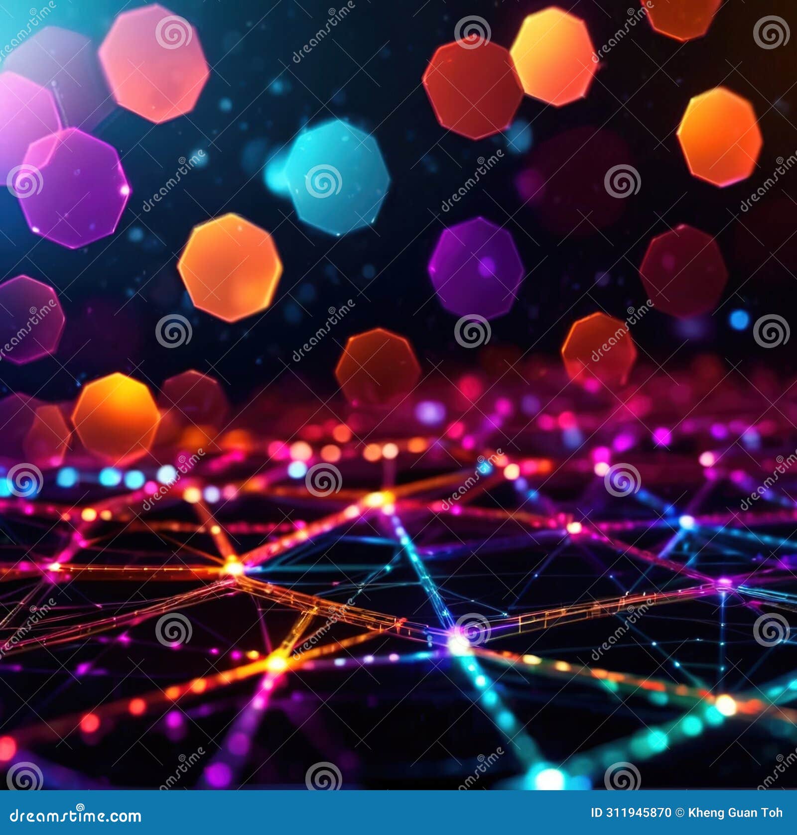 Representation of Digital Blockchain with Glowing Energy Data ...