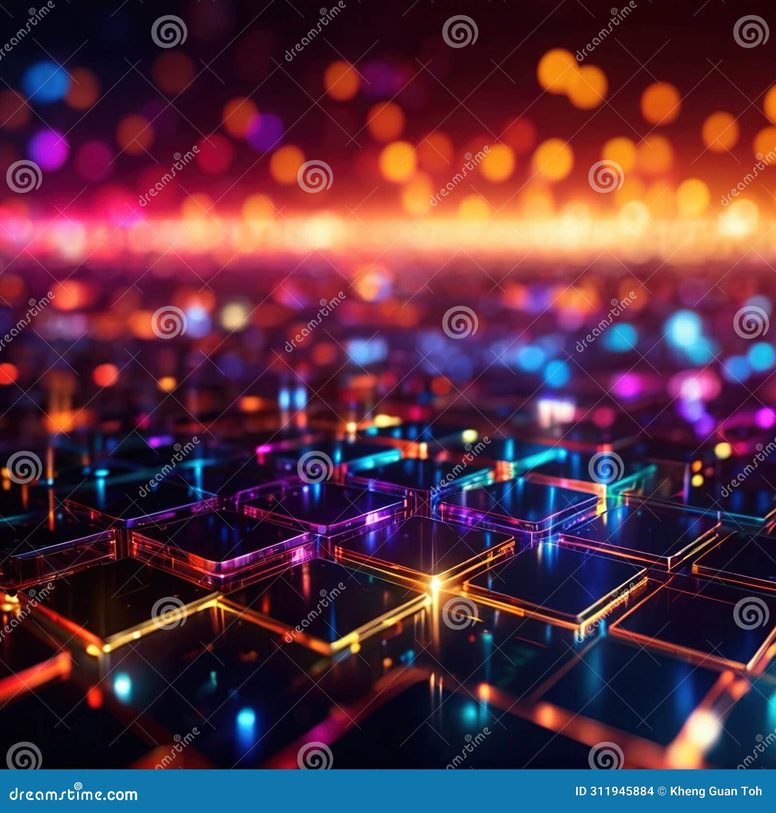 Representation of Digital Blockchain with Glowing Energy Data ...