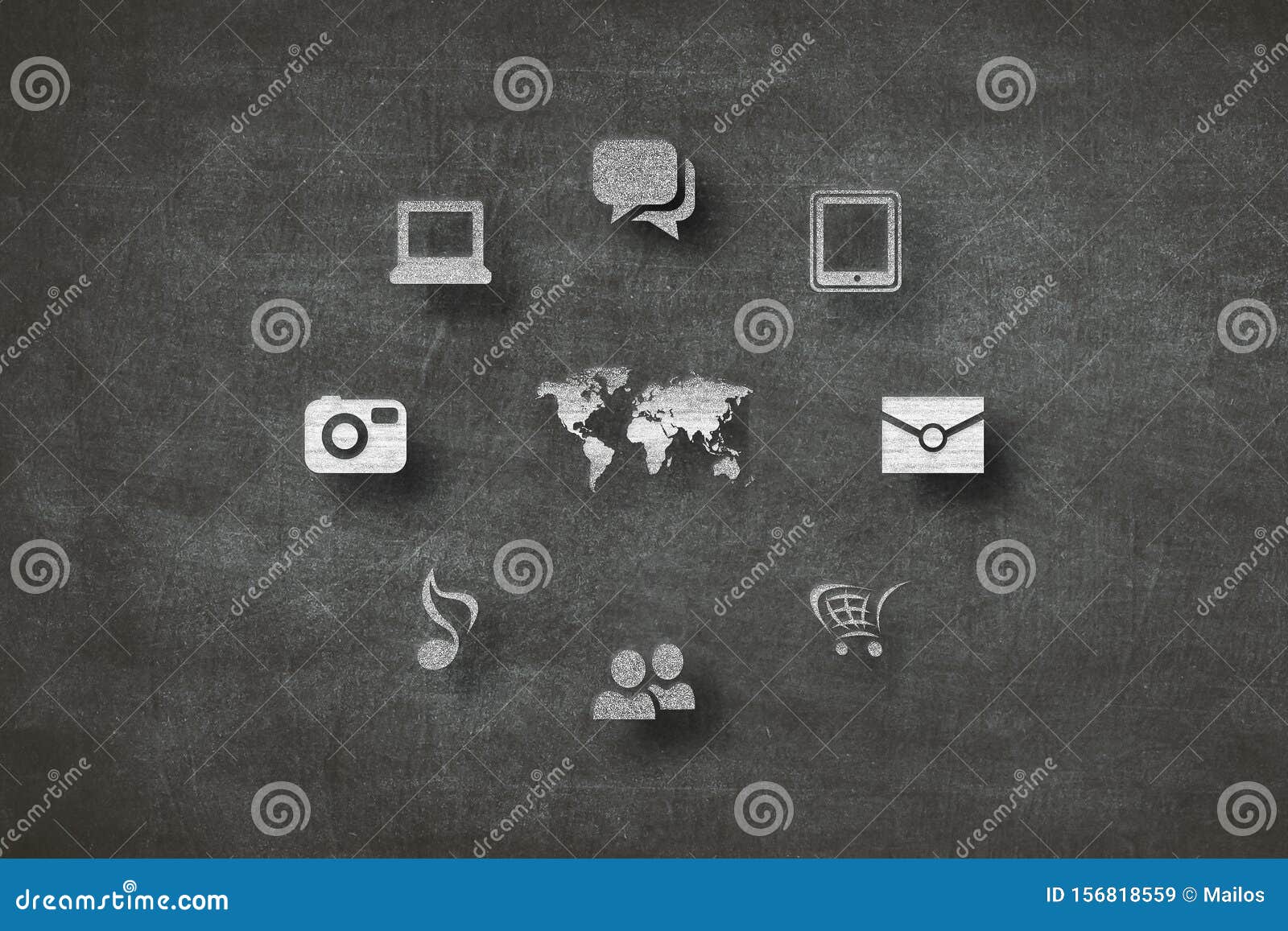 Representation of Digital Communication Channels Stock Illustration ...