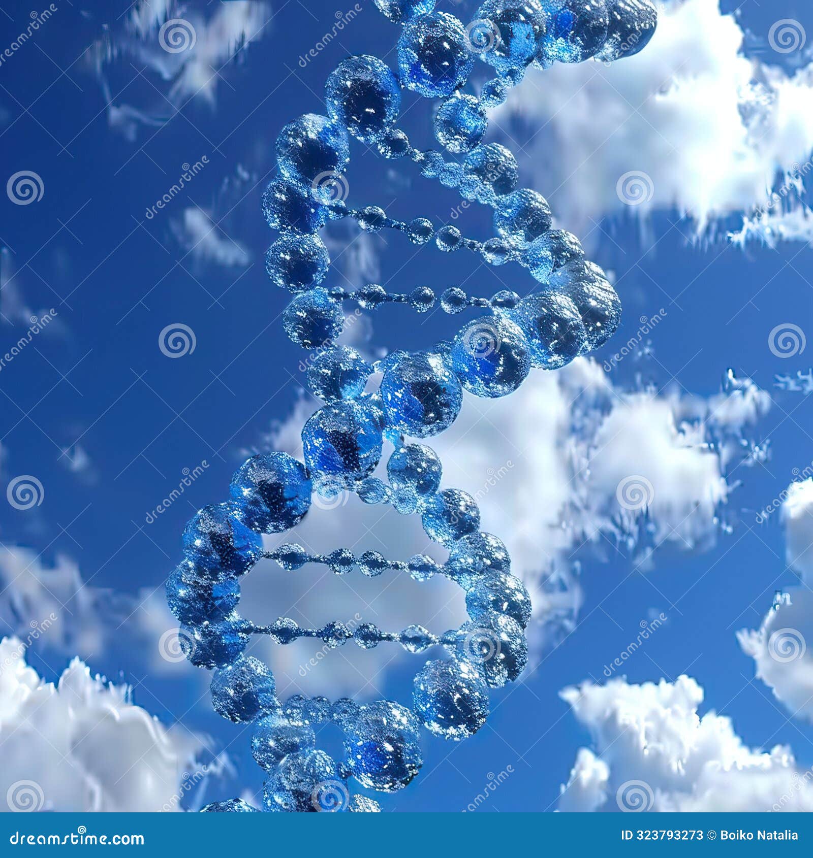 A Representation of a DNA Structure Against the Backdrop of the Sky ...