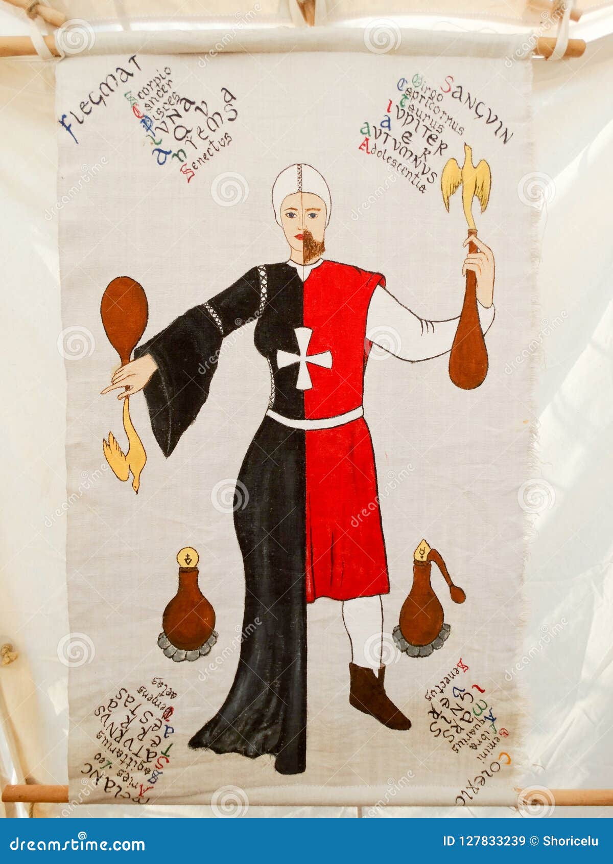 The Four Types of Character in Medieval Times Stock Image - Image of ...