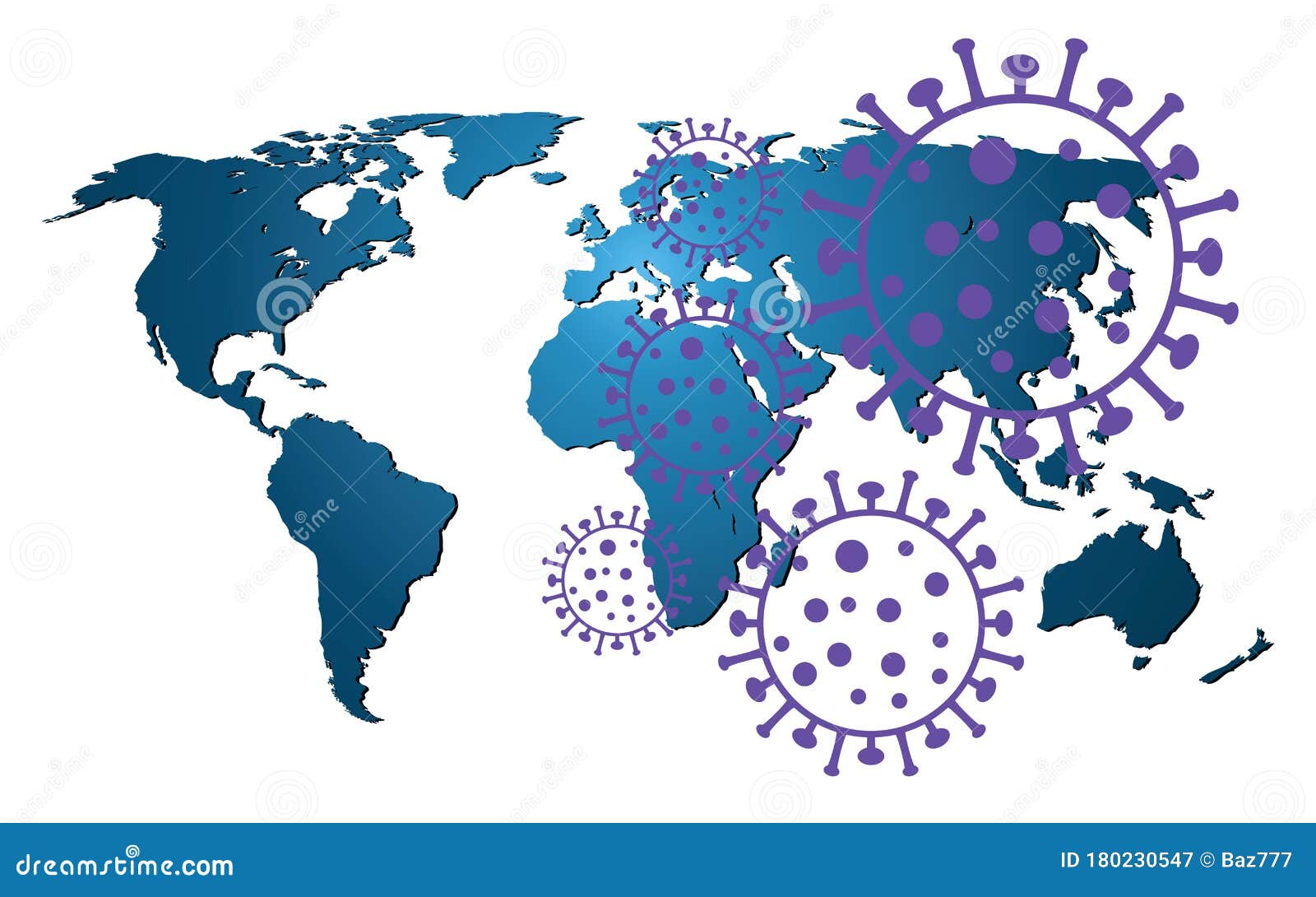 Representation of a Global Virus Pandemic Stock Vector - Illustration ...