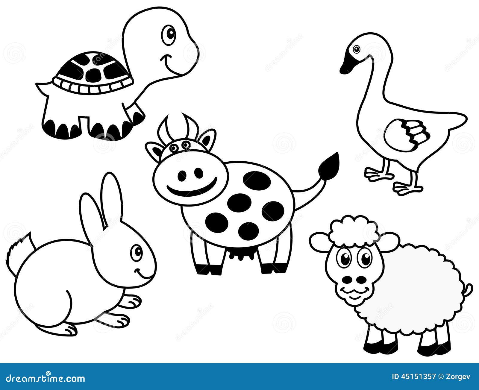 Representation of a Group of Animals Stock Illustration - Illustration ...