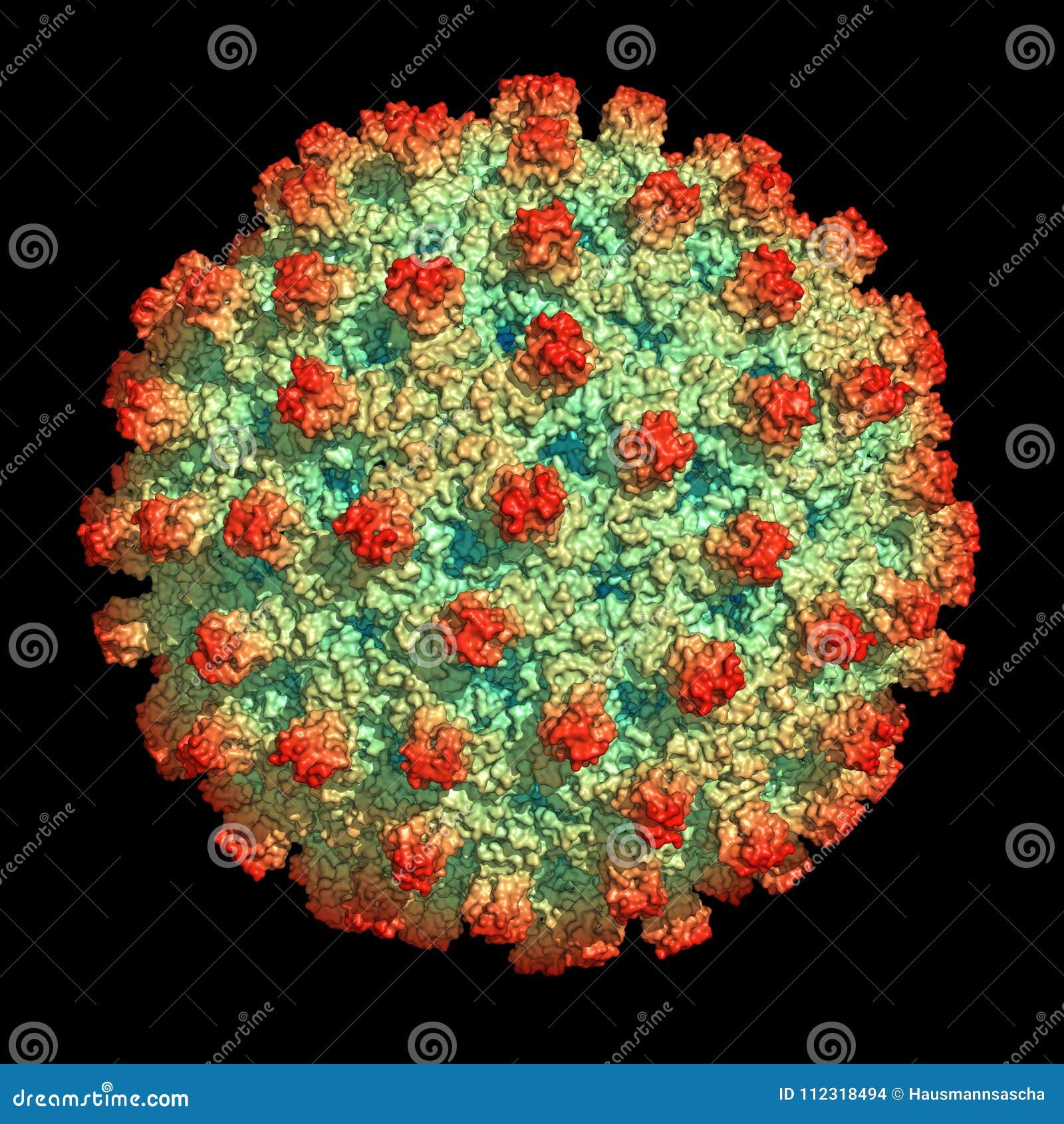 Hepatitis B virus particle stock illustration. Illustration of ...
