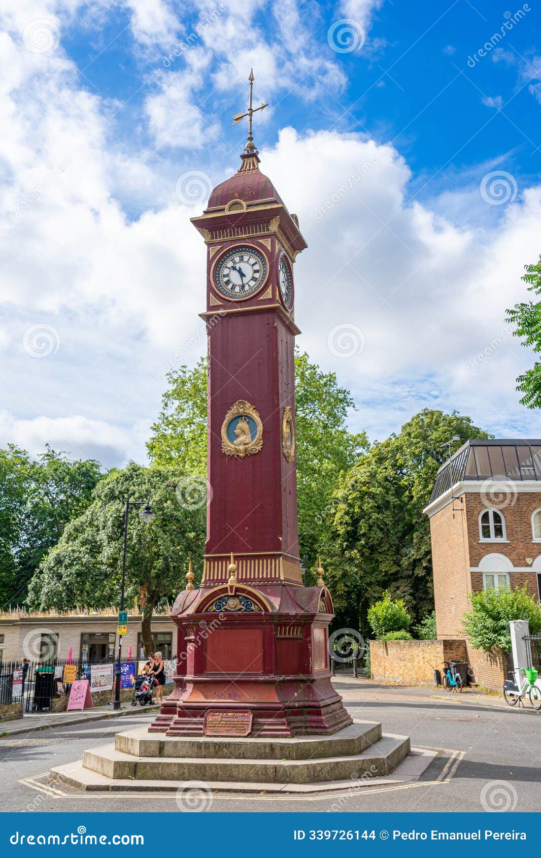 Representation of the Highbury Clock Clock Tower Inserted in ...