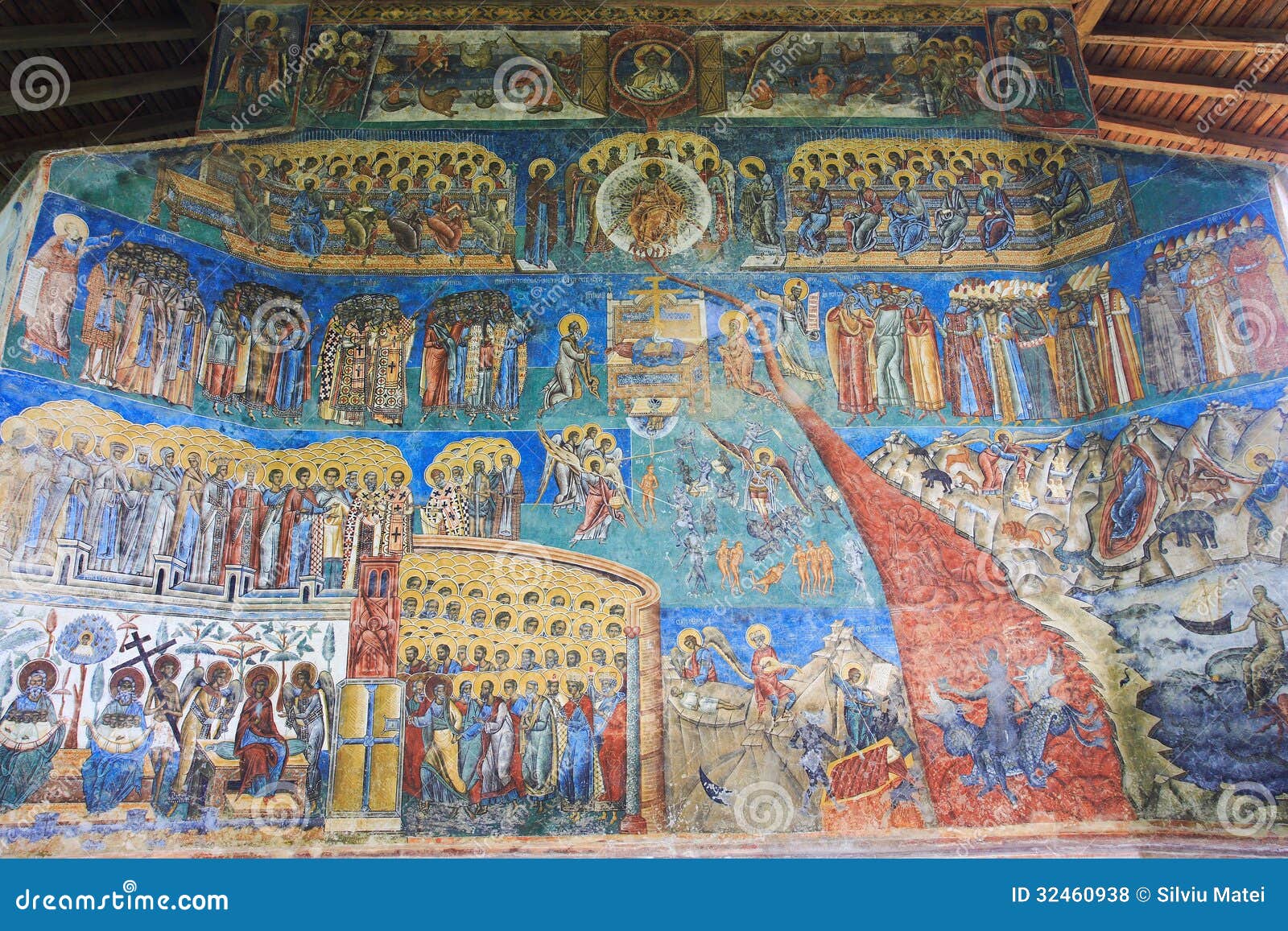 Representation of the Last Judgment on the West Wall at Voronet ...