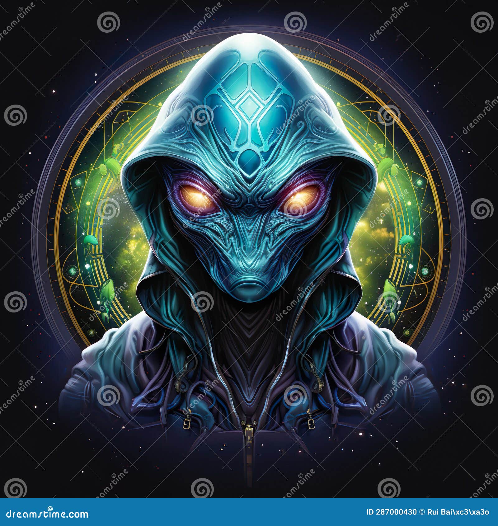 Representation in a Logo Format of a Psychedelic Alien Cosmic Trippy ...